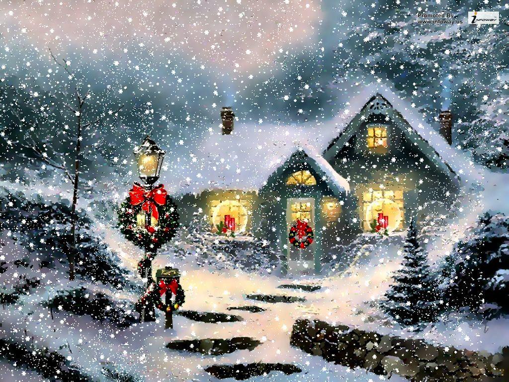 Christmas Cottage Wallpapers - Top Free Christmas Cottage Backgrounds ...