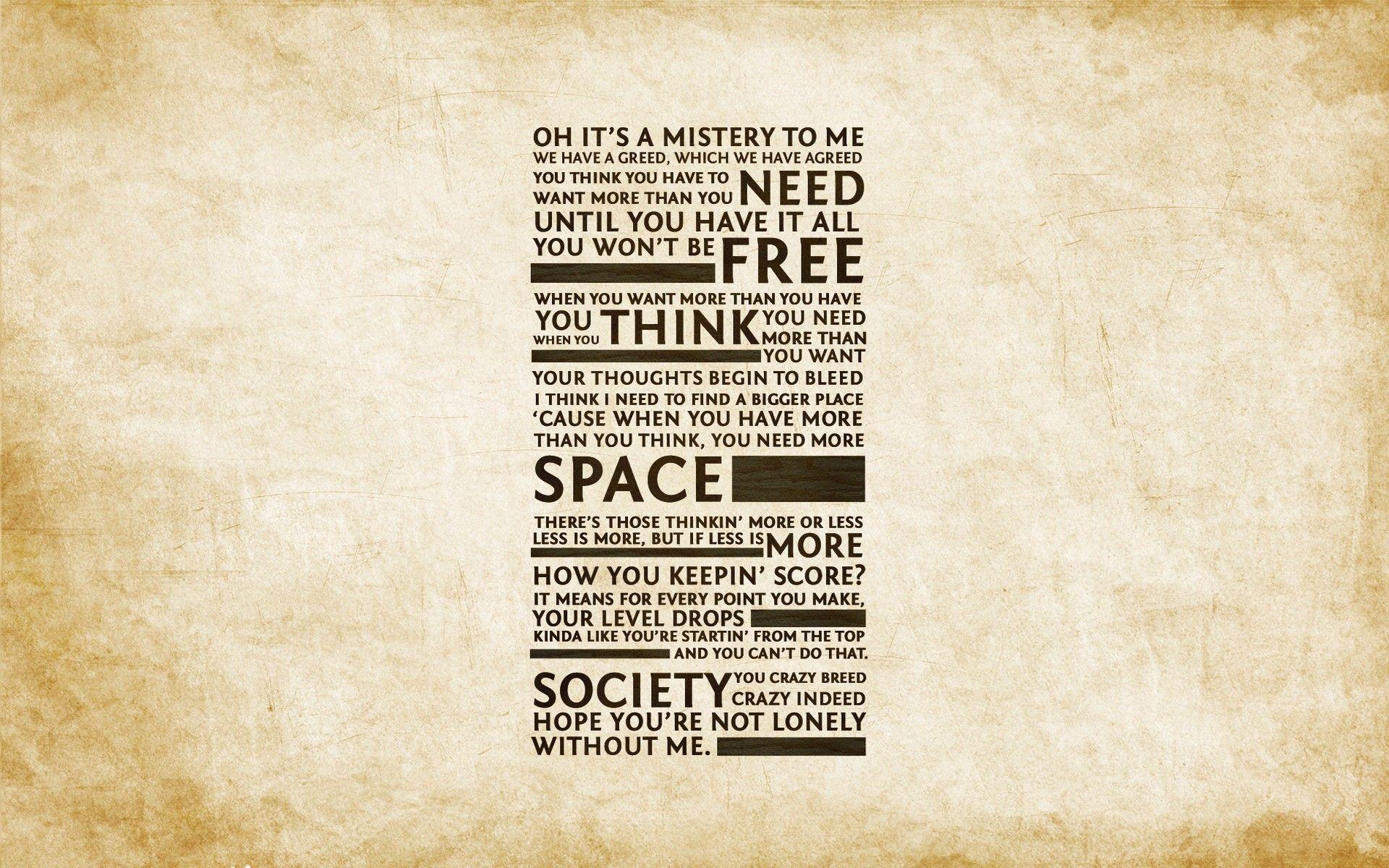 Song Lyrics Desktop Wallpapers - Top Free Song Lyrics Desktop ...