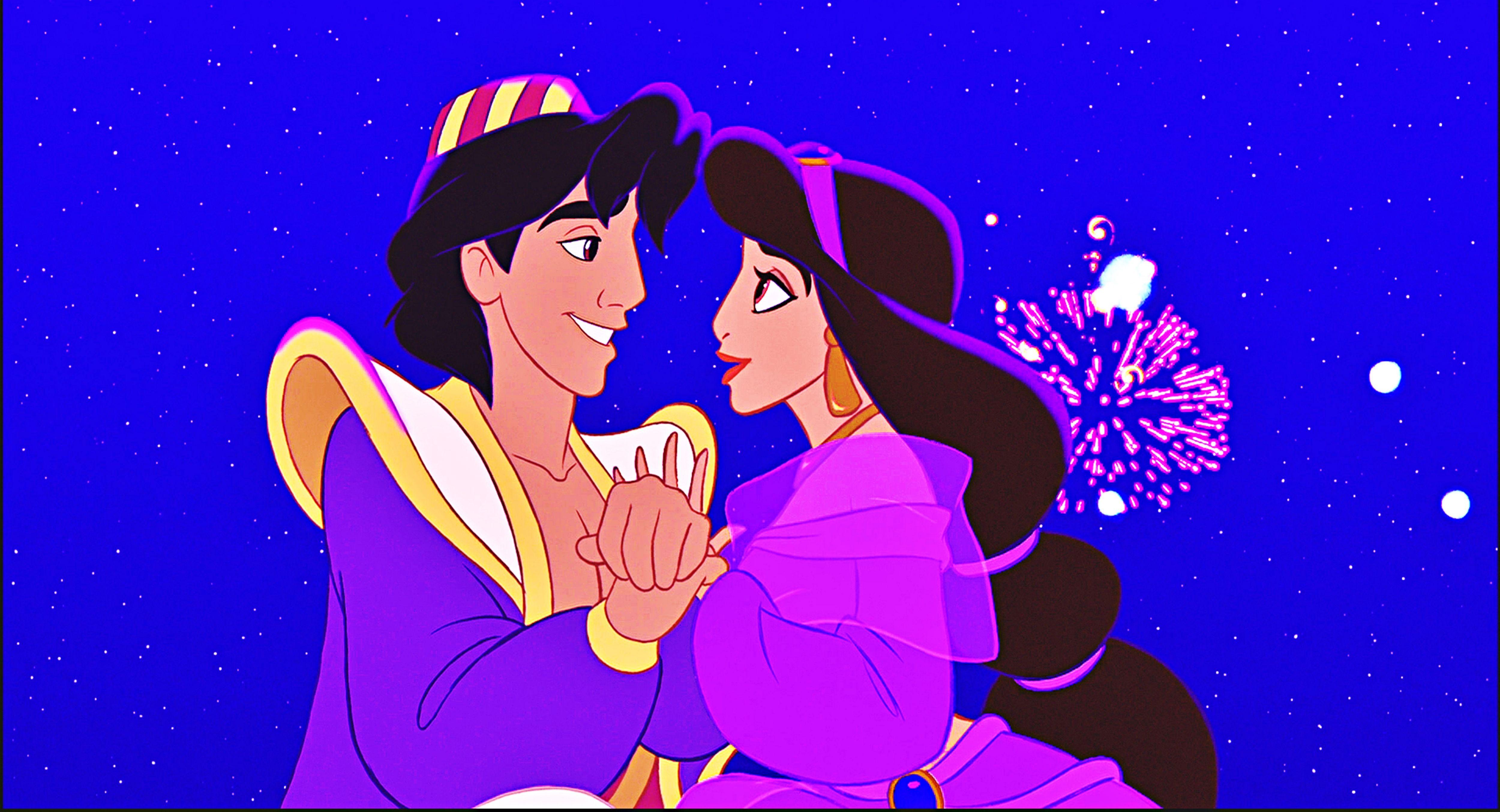Aladdin and Jasmine Cartoon Wallpapers - Top Free Aladdin and Jasmine ...