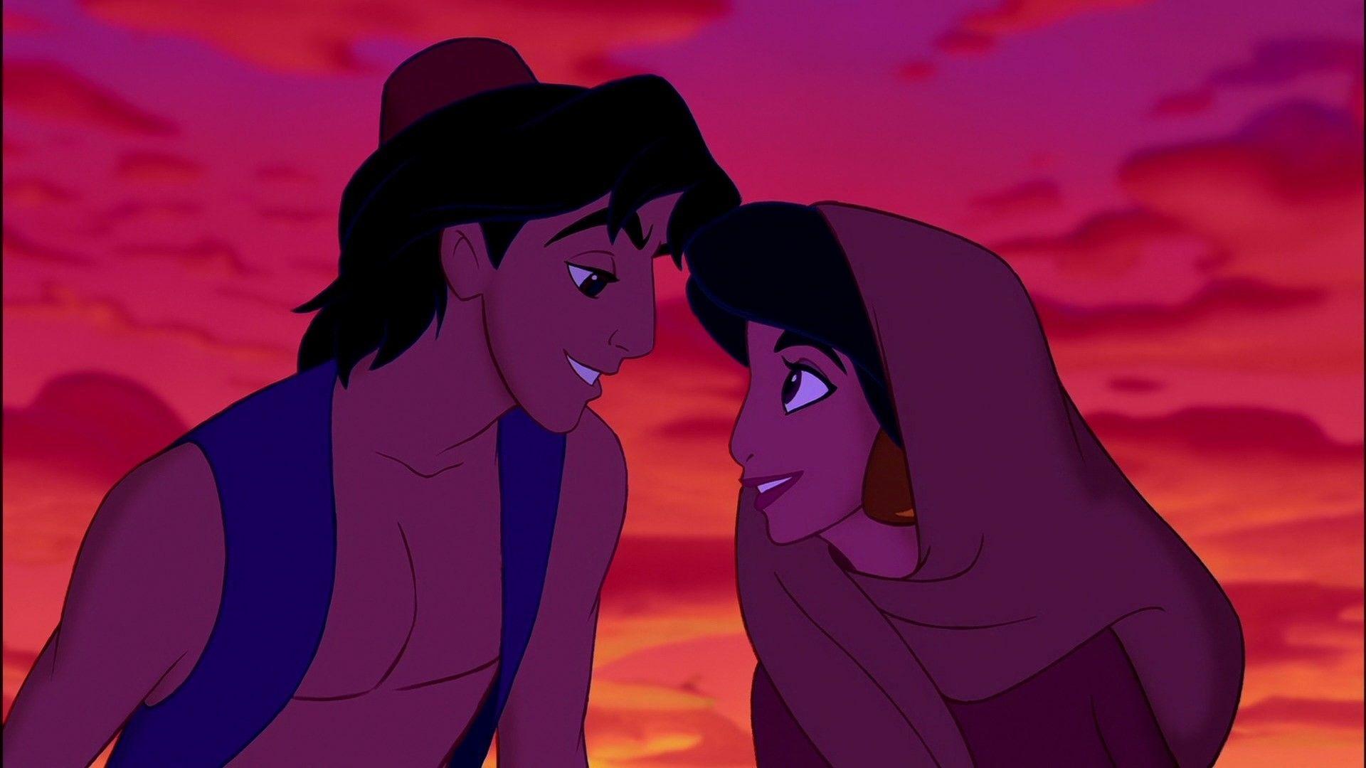 Aladdin and Jasmine Cartoon Wallpapers - Top Free Aladdin and Jasmine ...