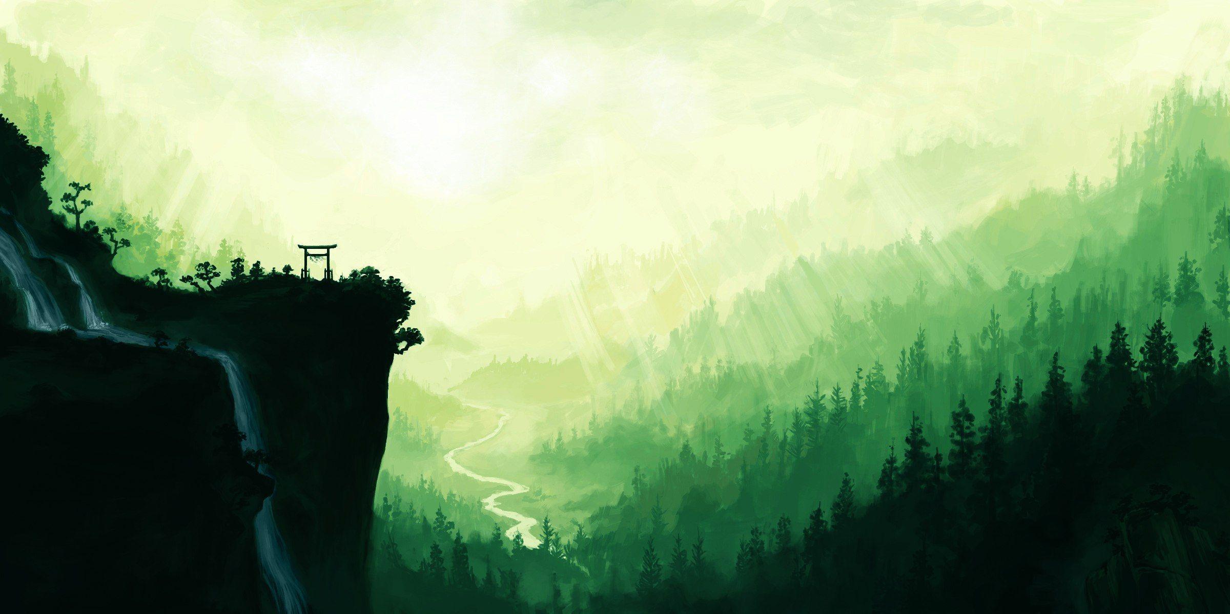 Green Anime Scenery Wallpapers - Top Free Green Anime Scenery ...