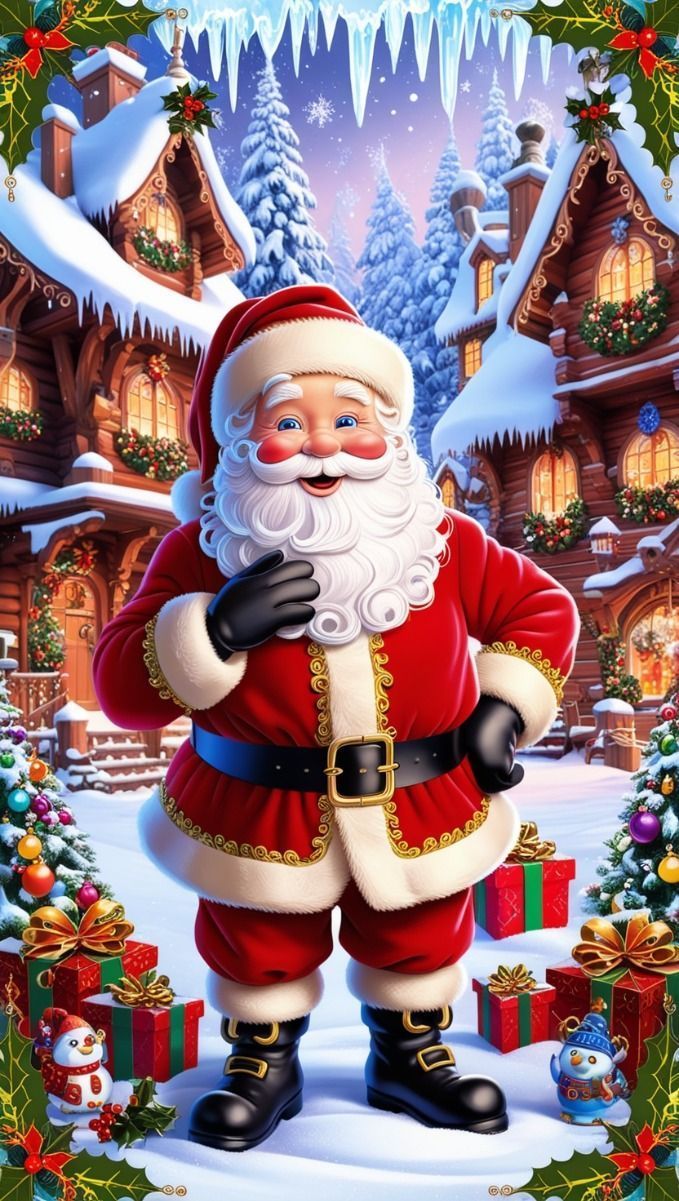 Cartoon Santa Wallpapers - Top Free Cartoon Santa Backgrounds ...