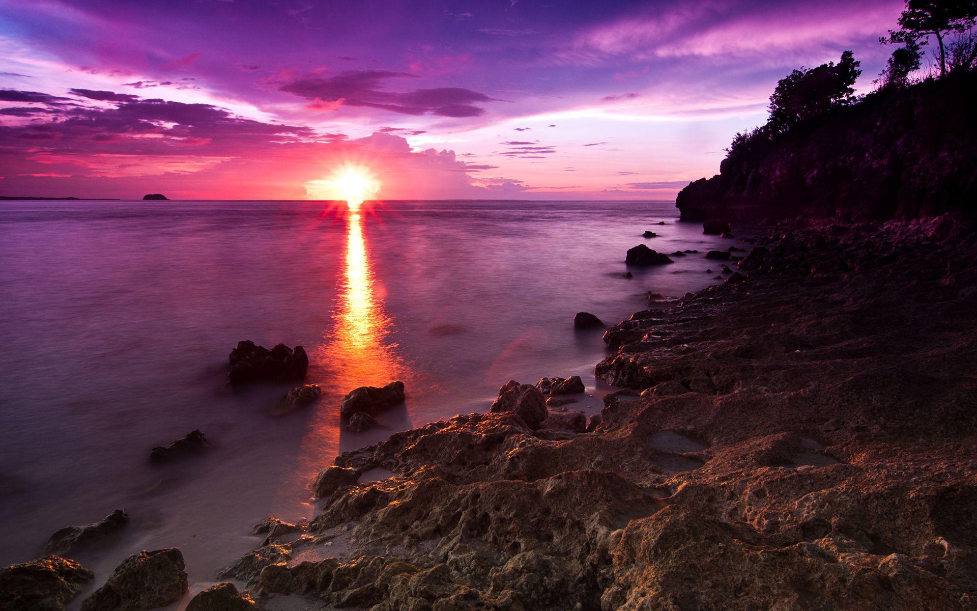 Purple Beach Desktop Wallpapers - Top Free Purple Beach Desktop ...
