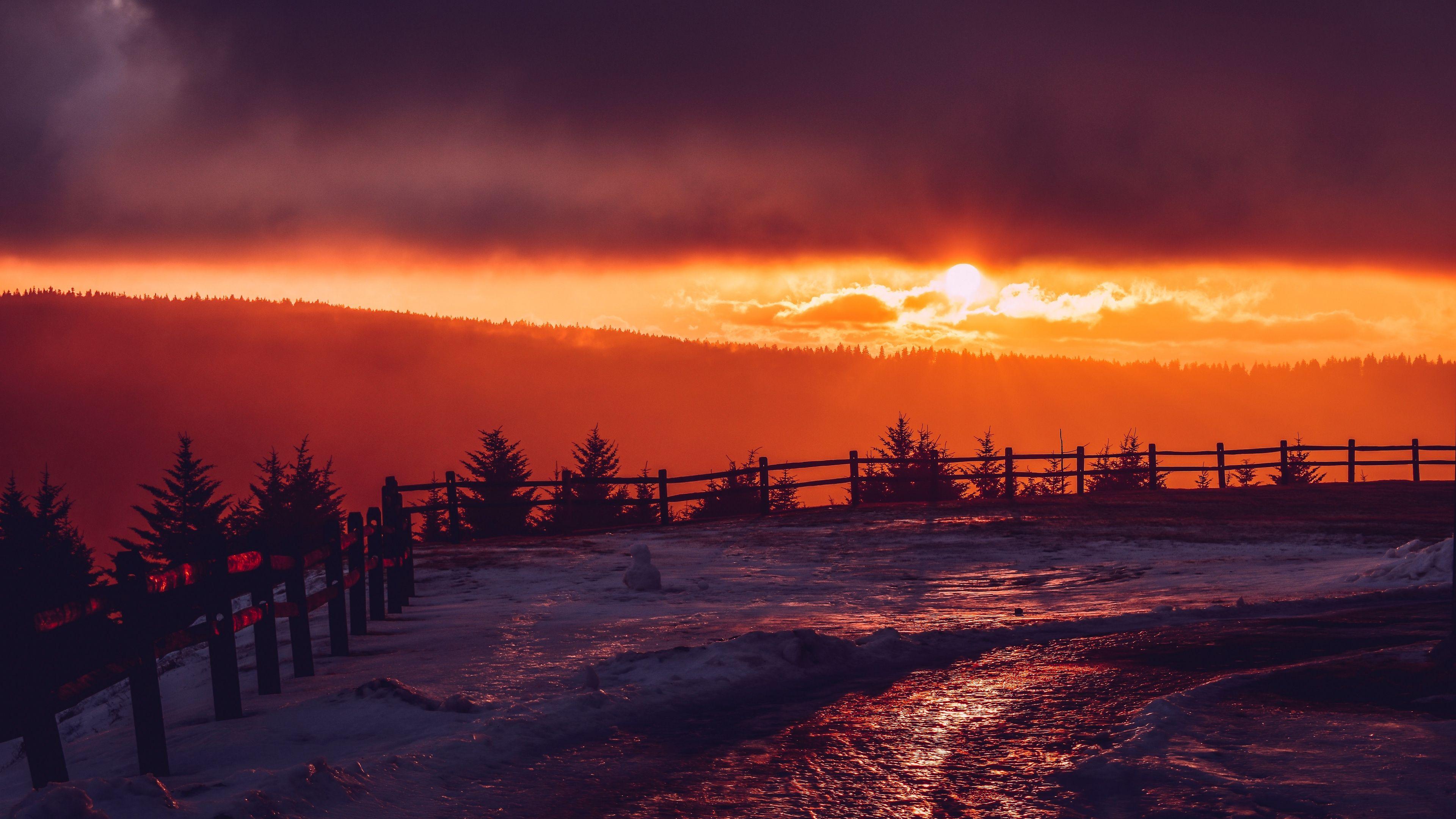 4K Winter Sunset Wallpapers - Top Free 4K Winter Sunset Backgrounds ...