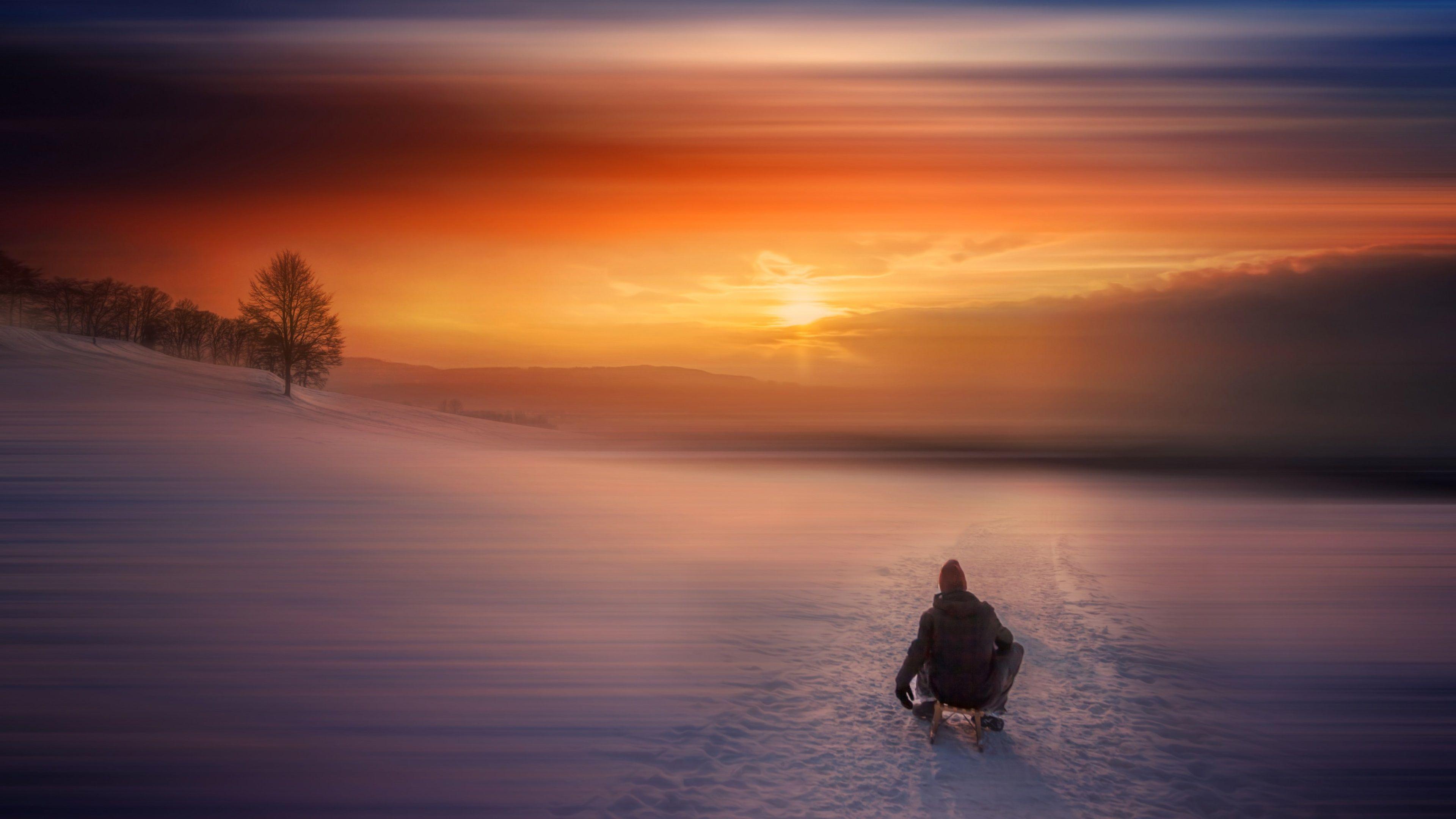 4K Winter Sunset Wallpapers - Top Free 4K Winter Sunset Backgrounds ...
