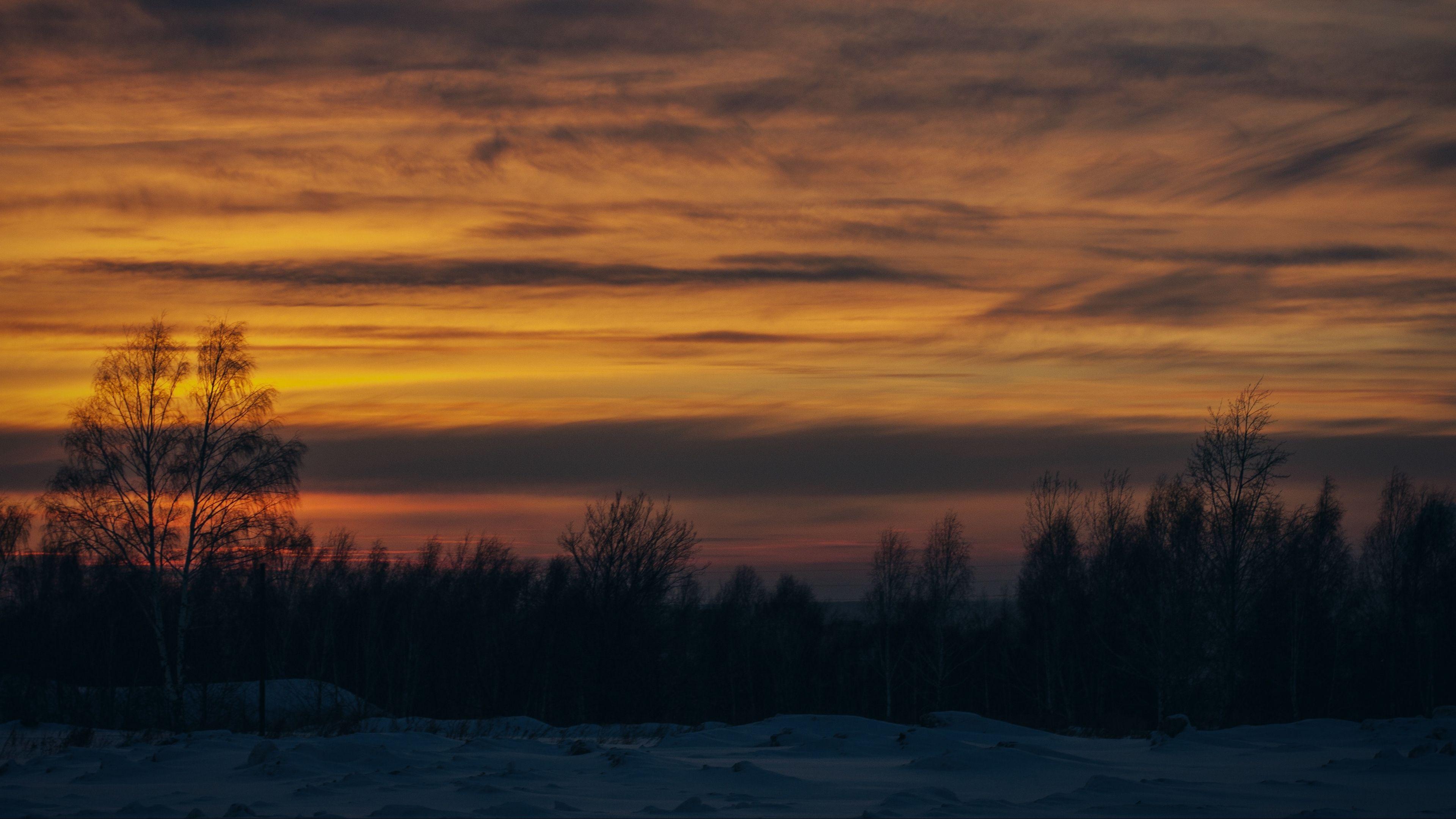 4K Winter Sunset Wallpapers - Top Free 4K Winter Sunset Backgrounds ...