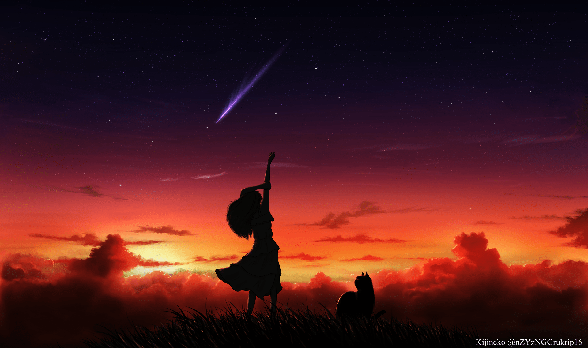 Sunset Silhouette Wallpapers - Top Free Sunset Silhouette Backgrounds ...