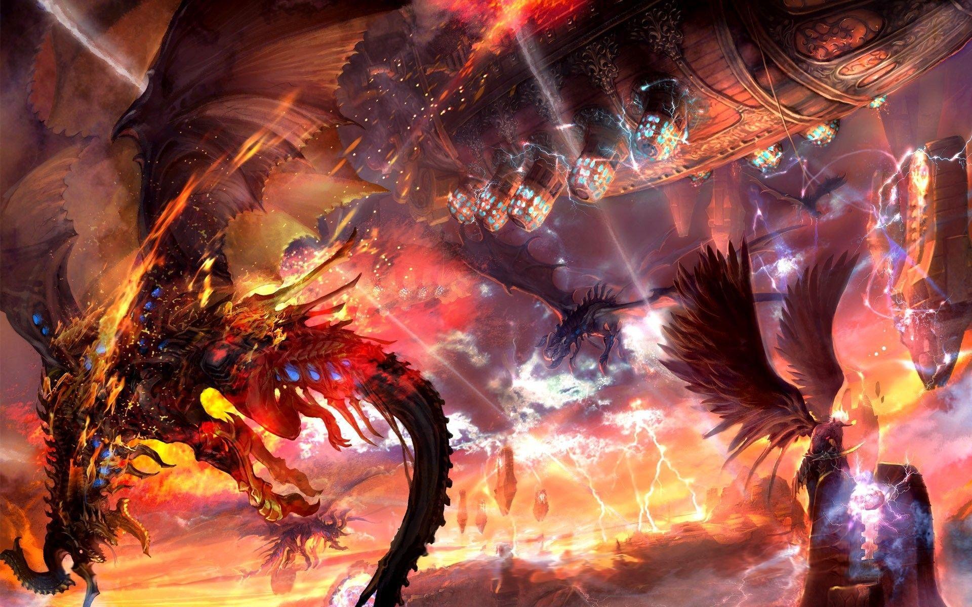 Dragon Battle Wallpapers - Top Free Dragon Battle Backgrounds ...