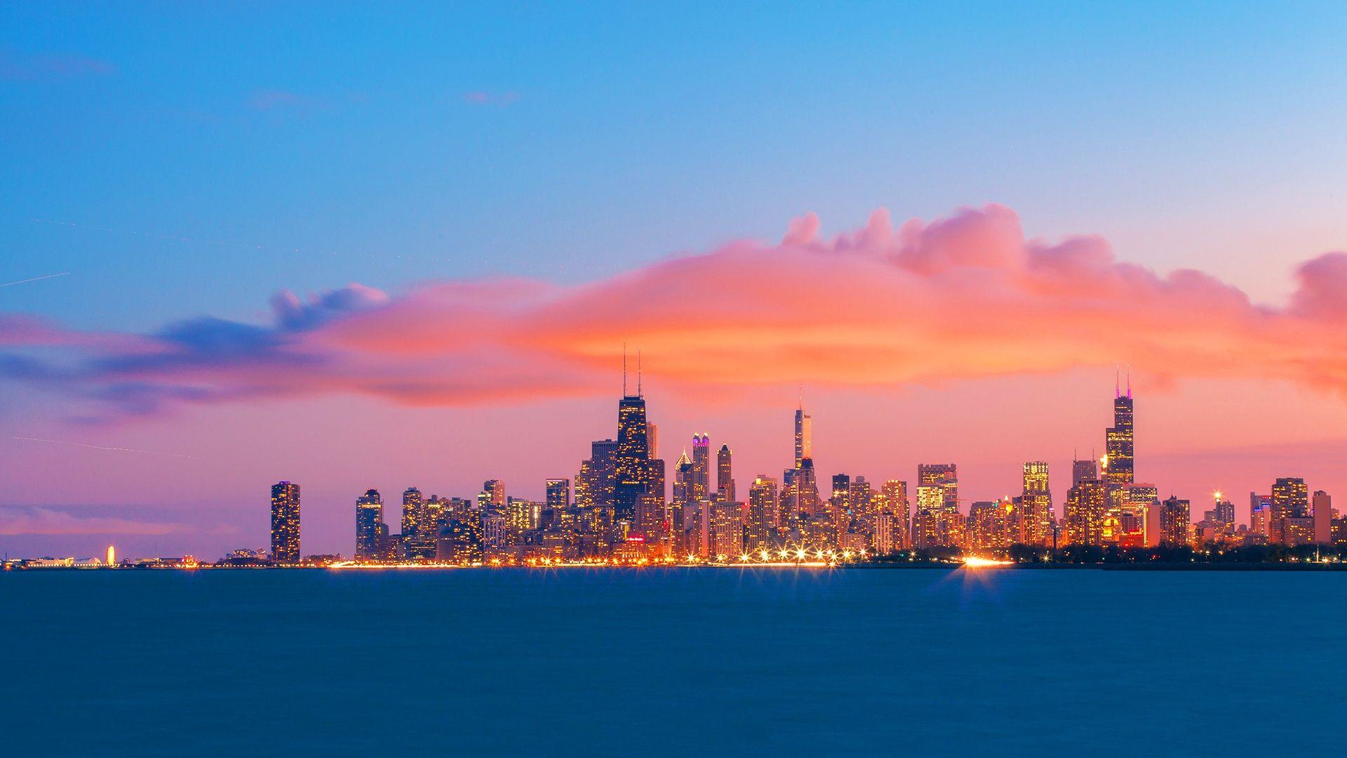 Chicago Skyline Wallpapers - Top Free Chicago Skyline Backgrounds ...