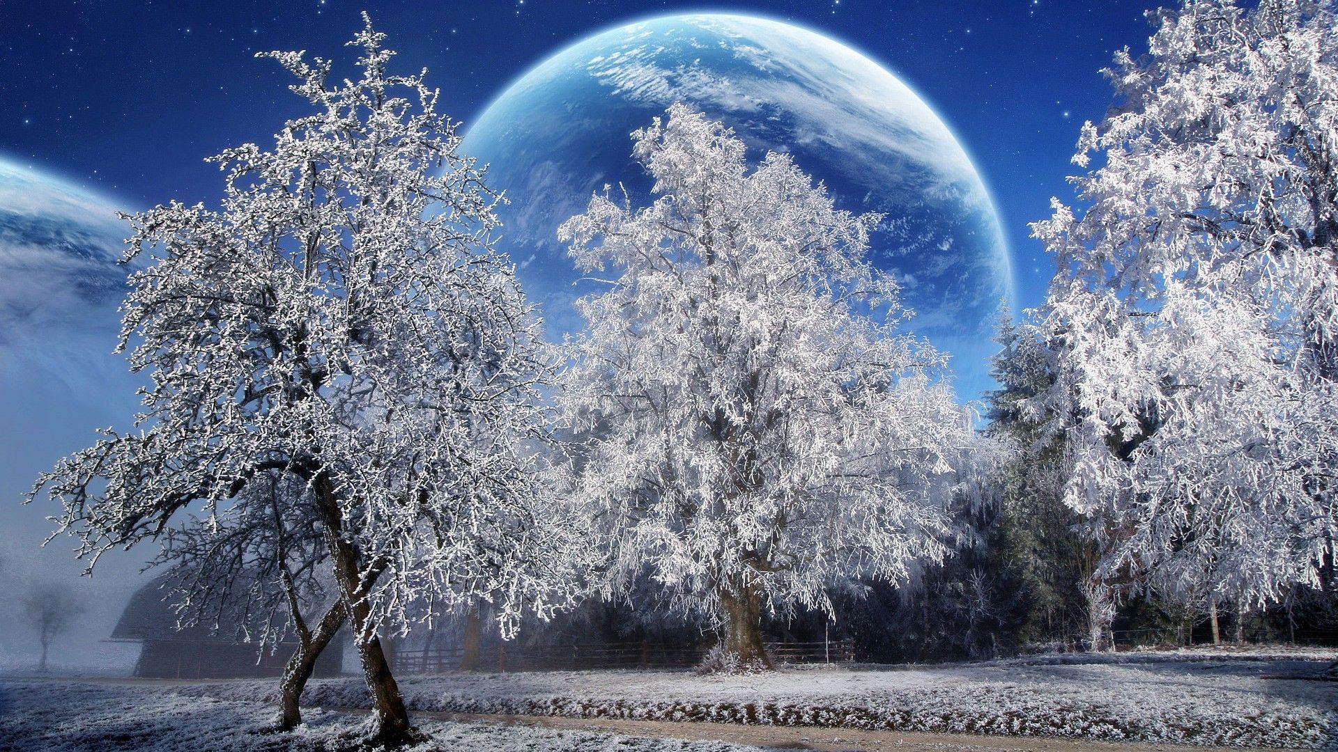Winter Moon Wallpapers - Top Free Winter Moon Backgrounds - WallpaperAccess