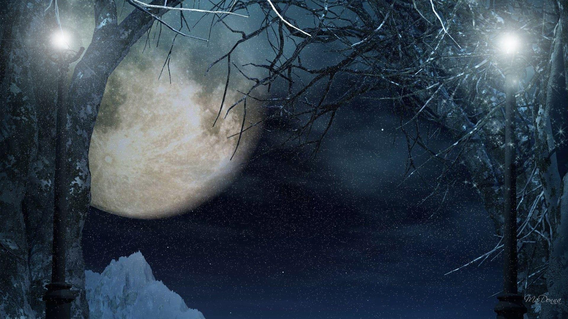 Winter Moon Wallpapers - Top Free Winter Moon Backgrounds - WallpaperAccess