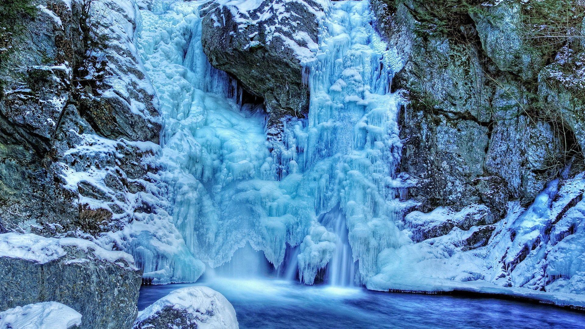 Winter Waterfall Wallpapers - Top Free Winter Waterfall Backgrounds ...