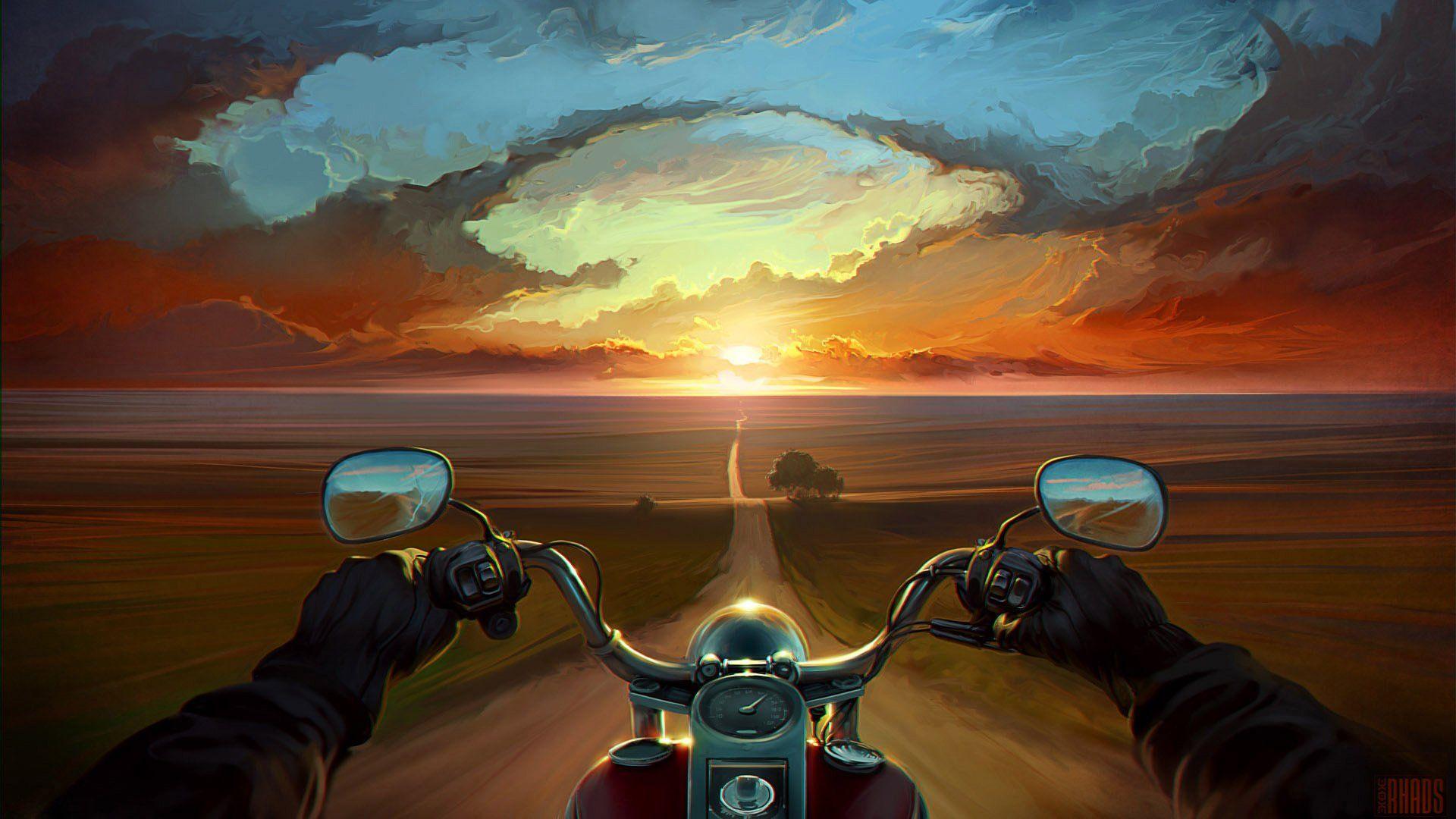 Motorcycle Landscape Wallpapers - Top Free Motorcycle Landscape ...