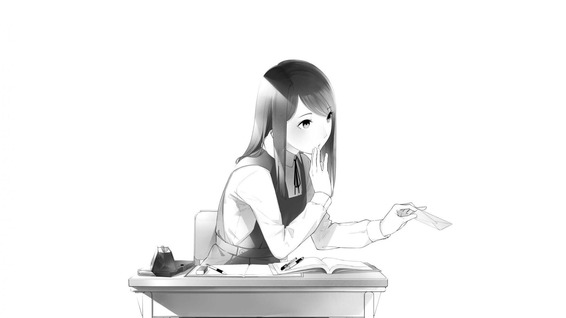 Simple Anime Girls 1920X1080 Wallpapers - Top Free Simple Anime Girls ...