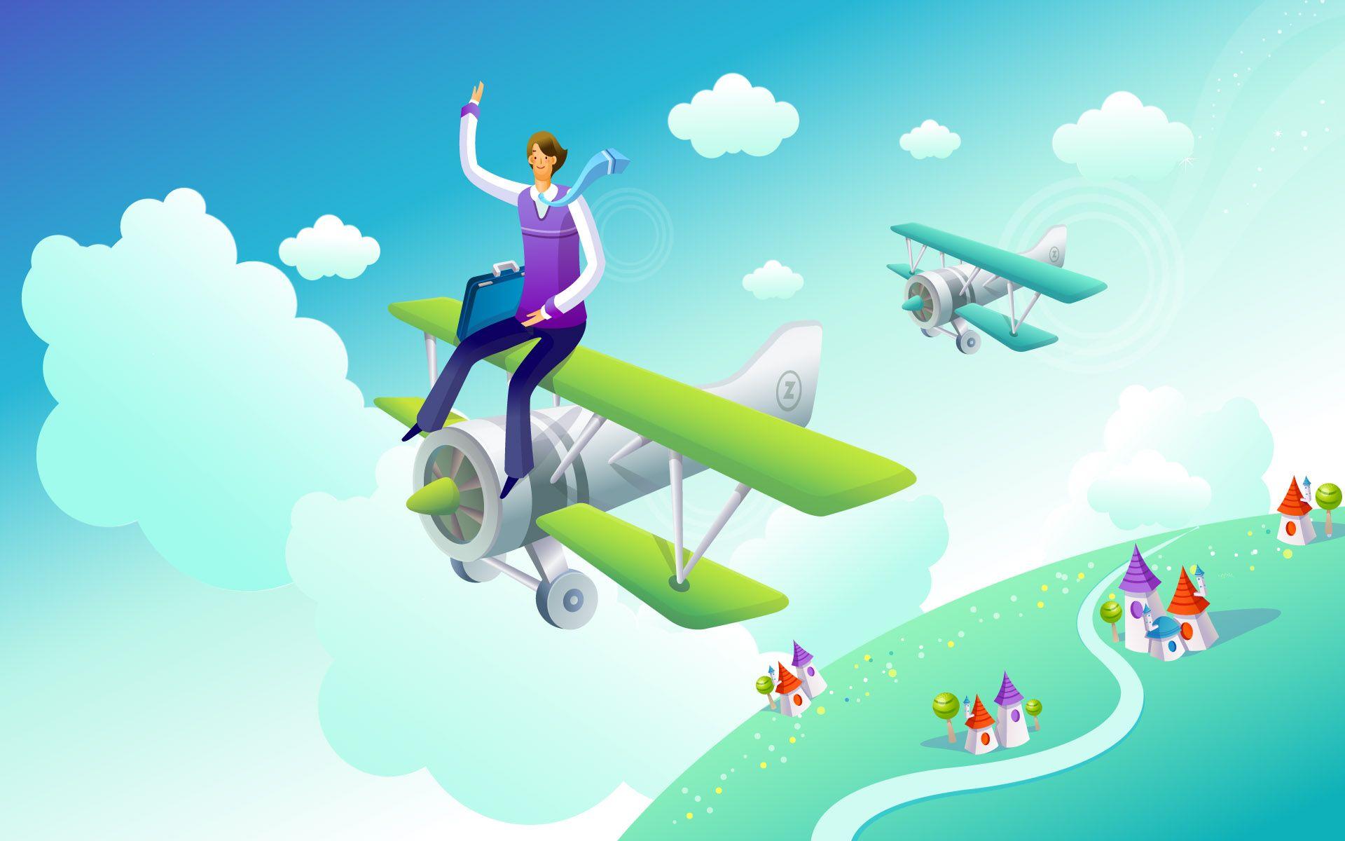 Cartoon Airplane Wallpapers - Top Free Cartoon Airplane Backgrounds ...