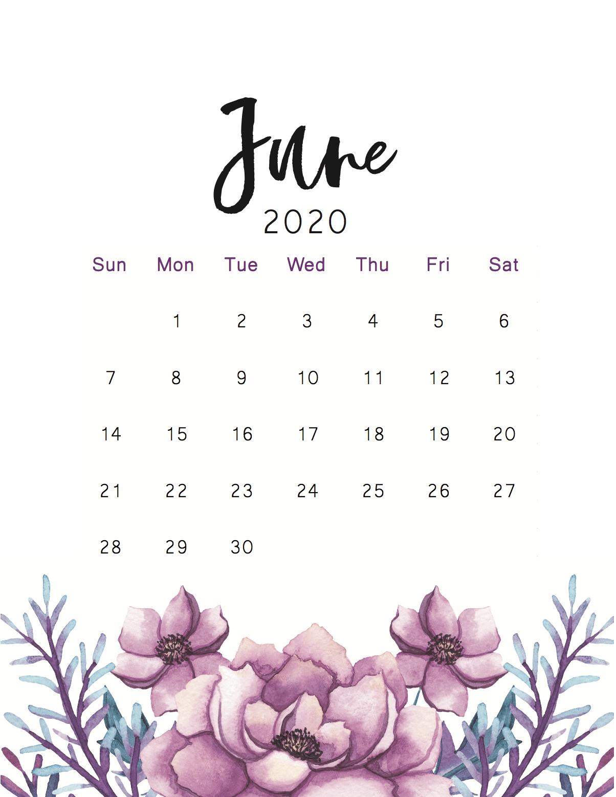 June 2020 Calendar Wallpapers - Top Free June 2020 Calendar Backgrounds ...
