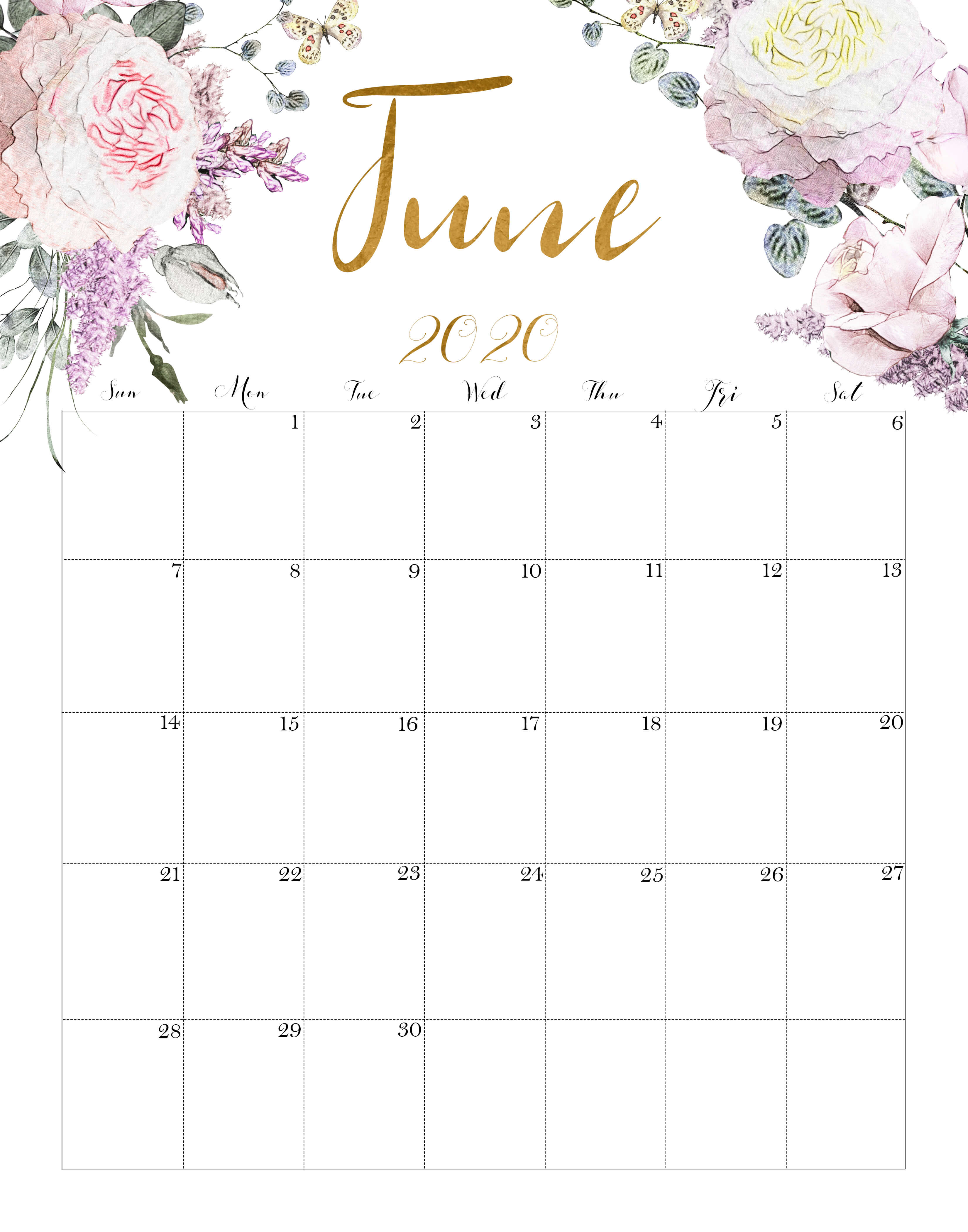 June 2020 Calendar Wallpapers - Top Free June 2020 Calendar Backgrounds ...