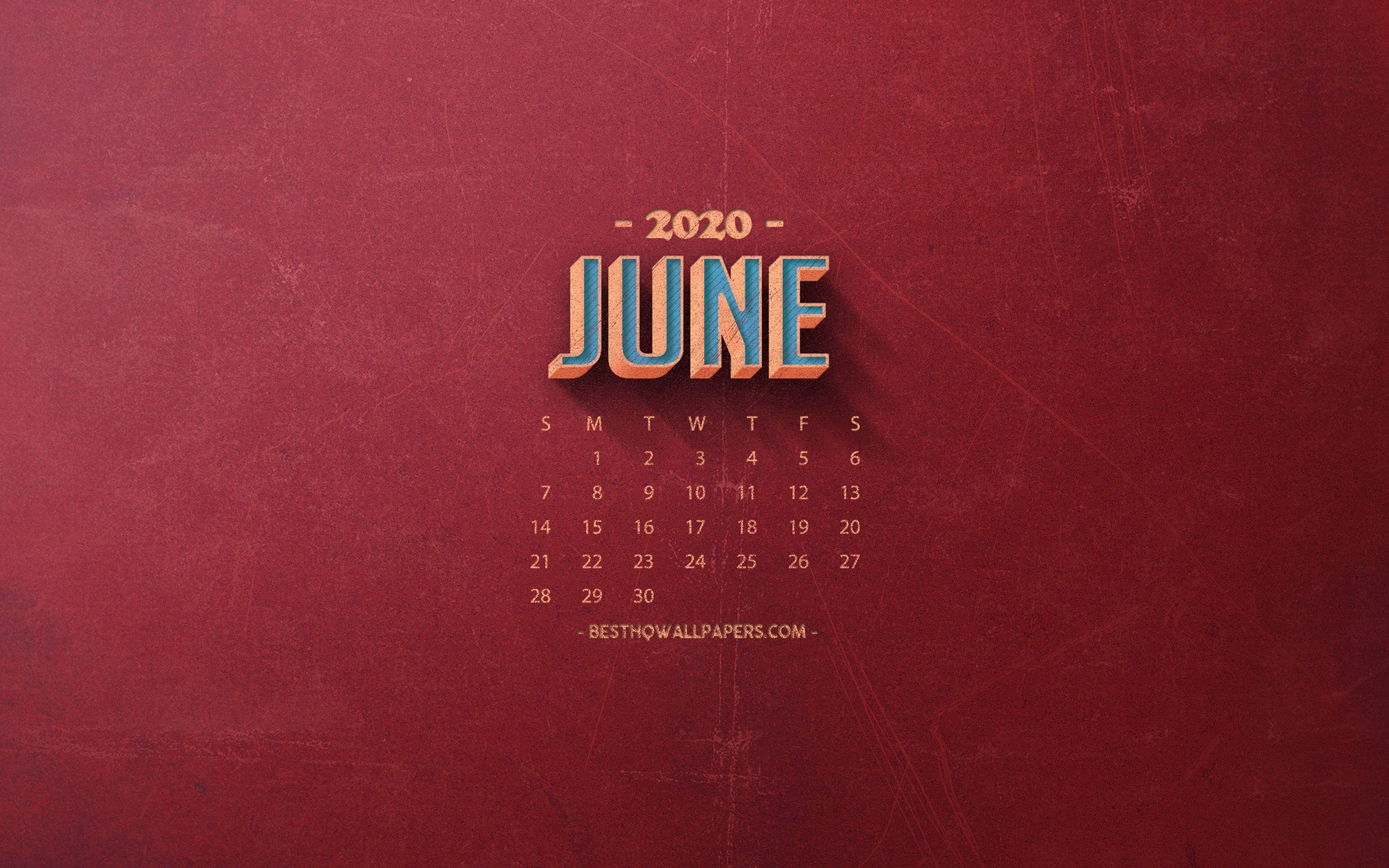 June 2020 Calendar Wallpapers - Top Free June 2020 Calendar Backgrounds ...