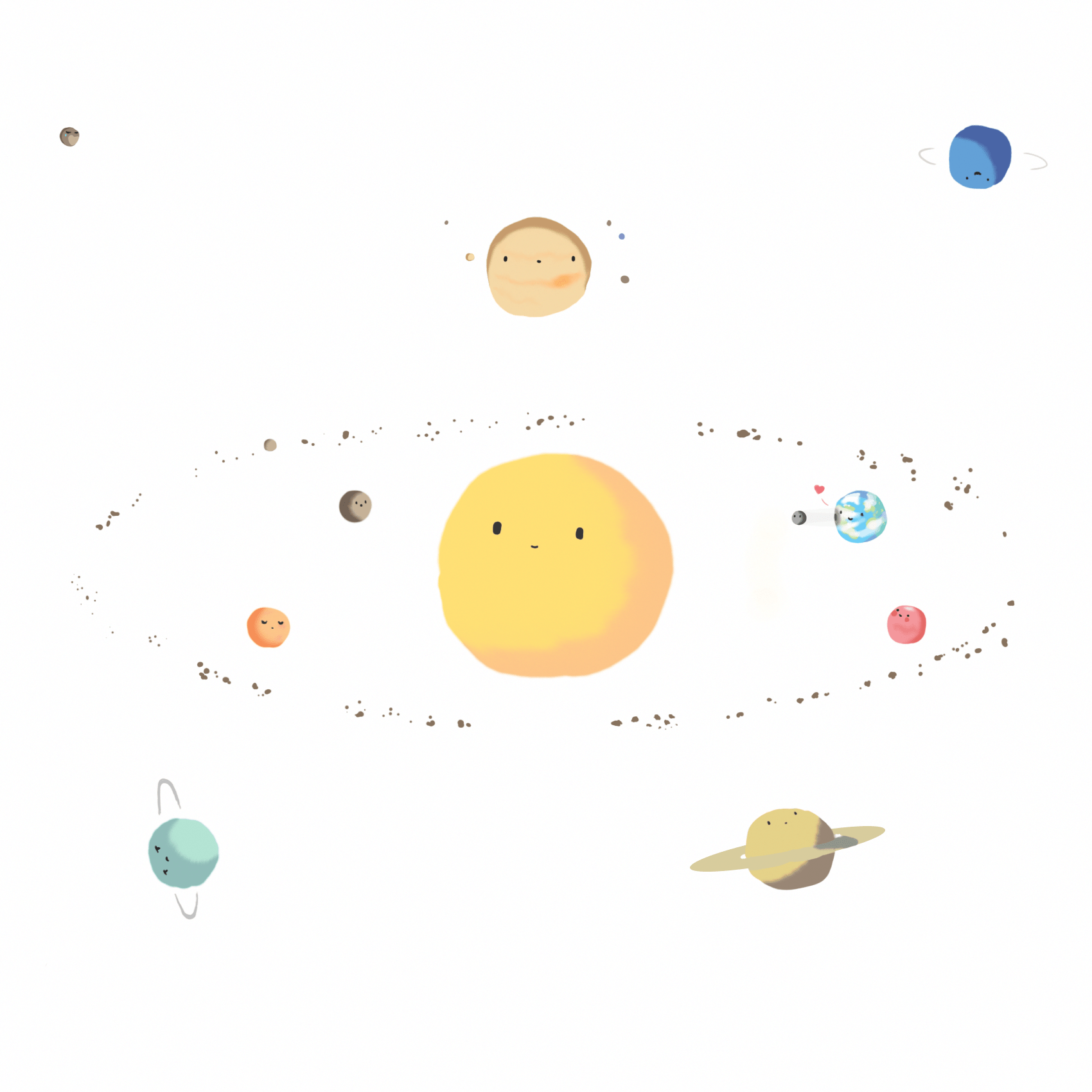 Cute Solar System Wallpapers - Top Free Cute Solar System Backgrounds ...