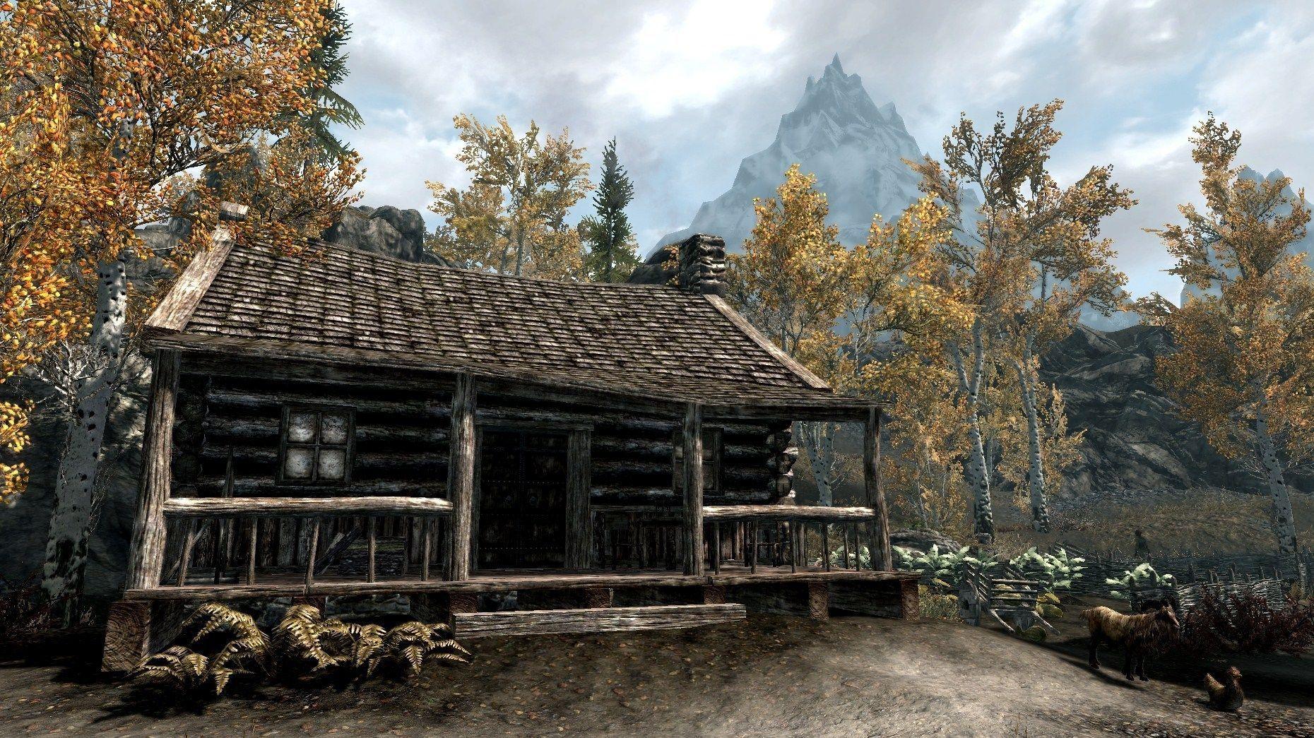 Old Country Cabin Wallpaper