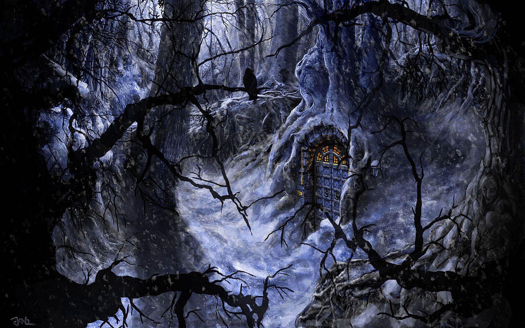 Dark Winter Forest Wallpapers - Top Free Dark Winter Forest Backgrounds ...