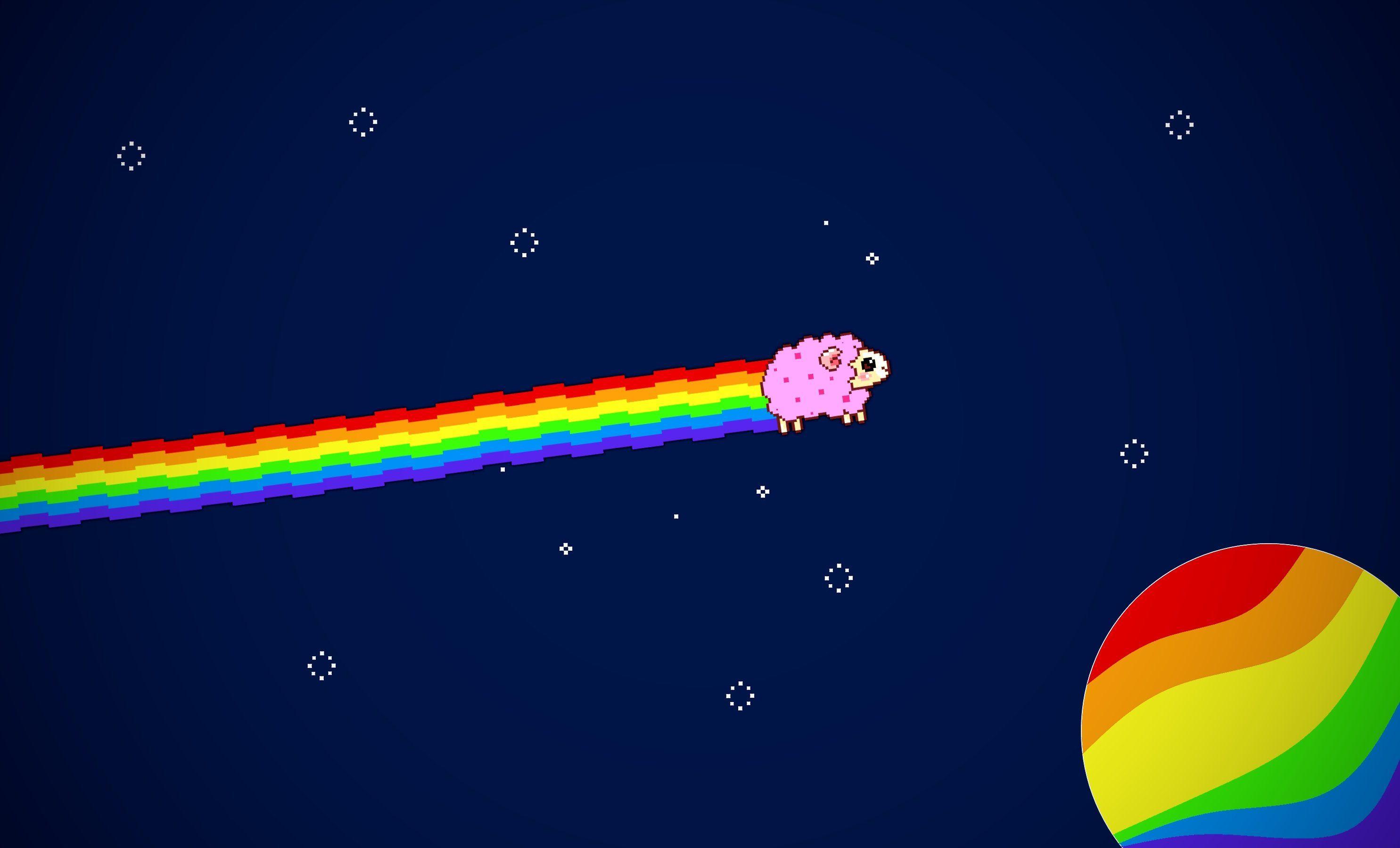 Rainbow Cat Wallpapers Top Free Rainbow Cat Backgrounds Wallpaperaccess