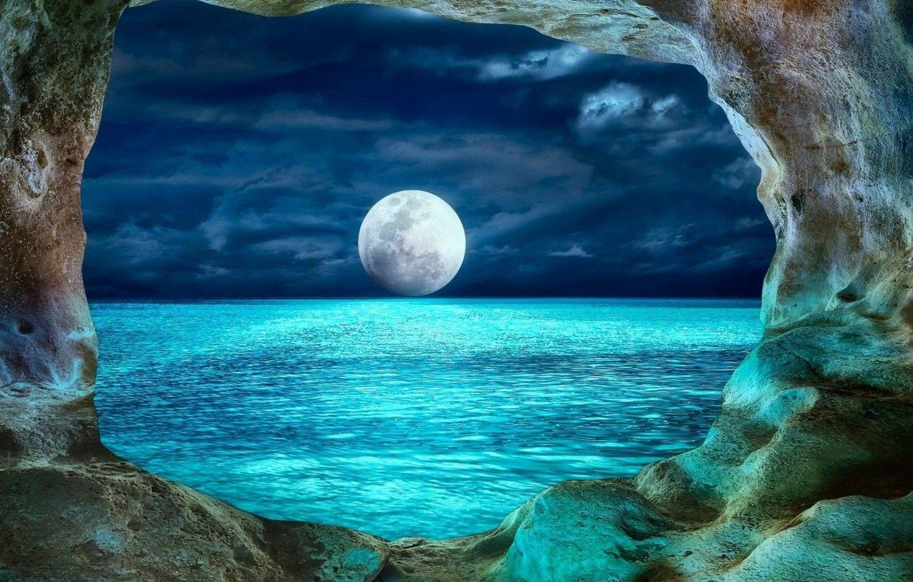 Moon and Sea Wallpapers - Top Free Moon and Sea Backgrounds ...