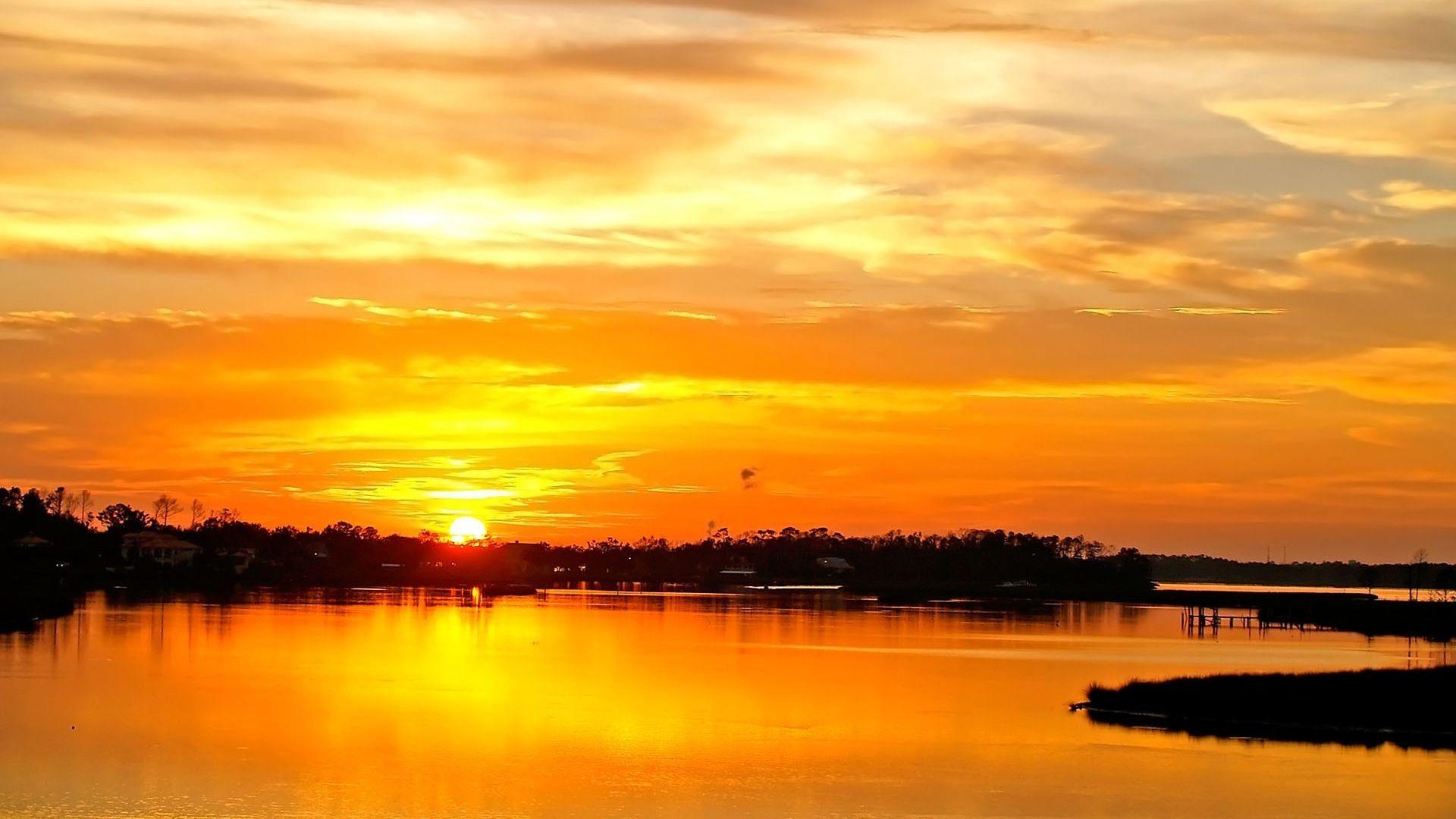 River Sunset Wallpapers - Top Free River Sunset Backgrounds ...