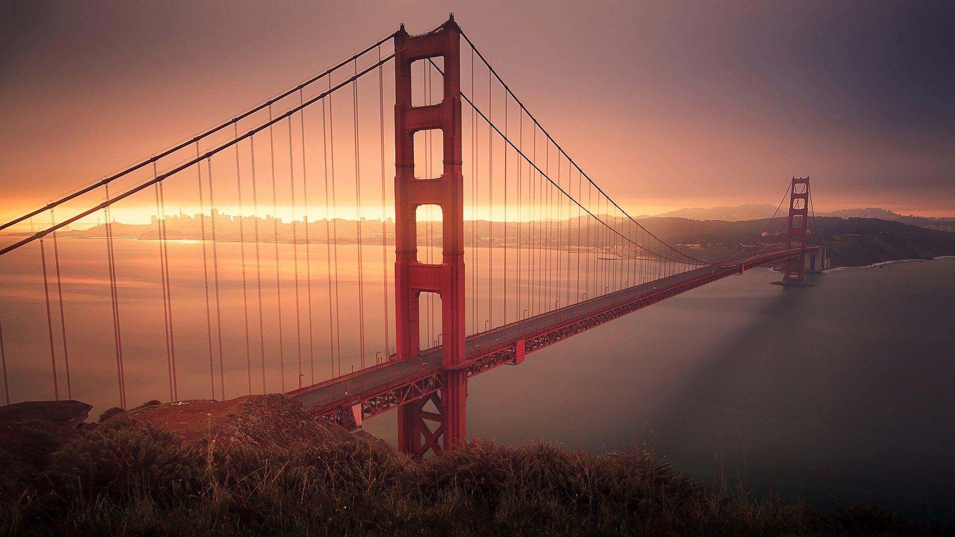 Golden Gate Bridge Sunset Wallpapers - Top Free Golden Gate Bridge ...
