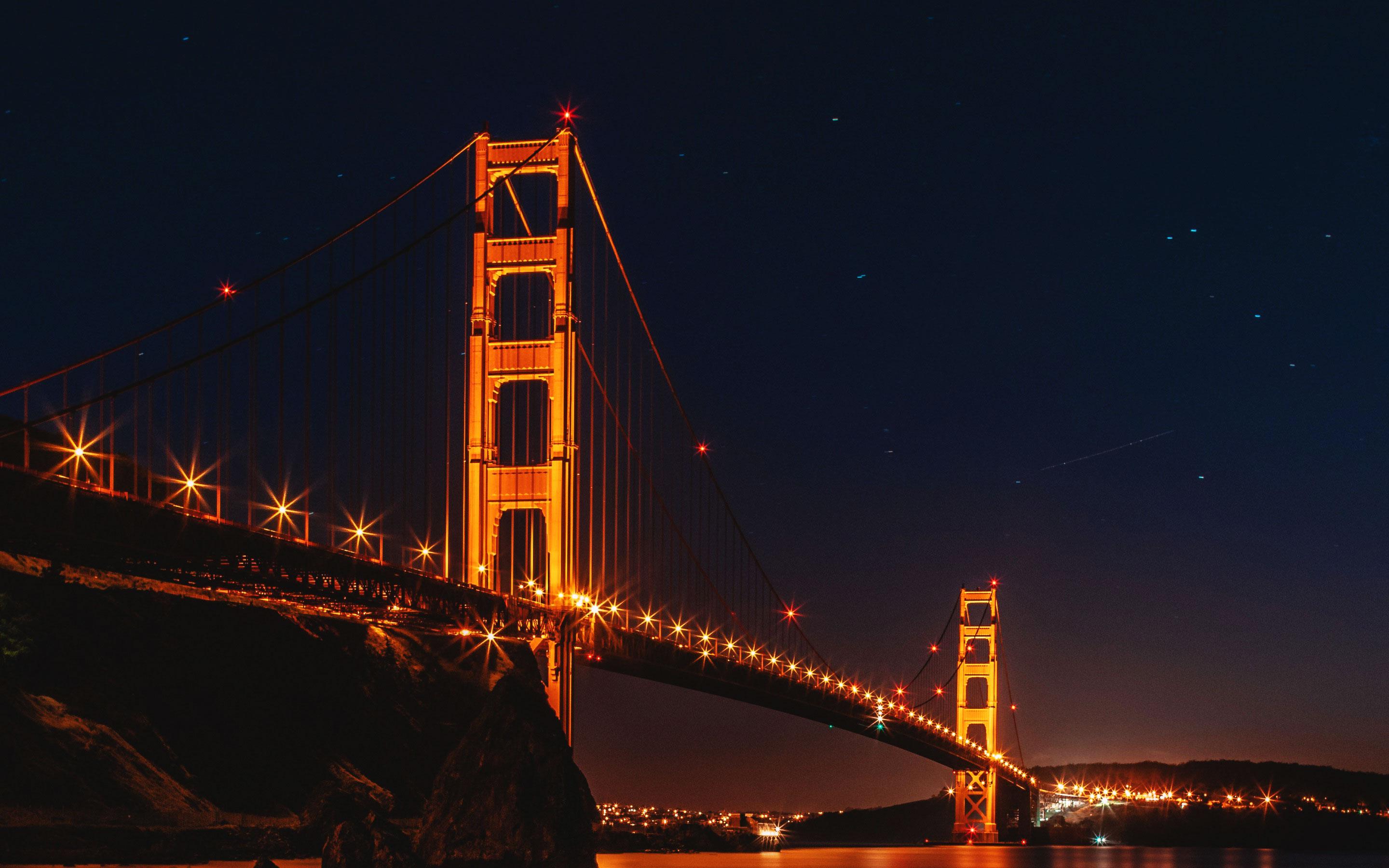 Golden Gate Bridge Night Wallpapers - Top Free Golden Gate Bridge Night ...