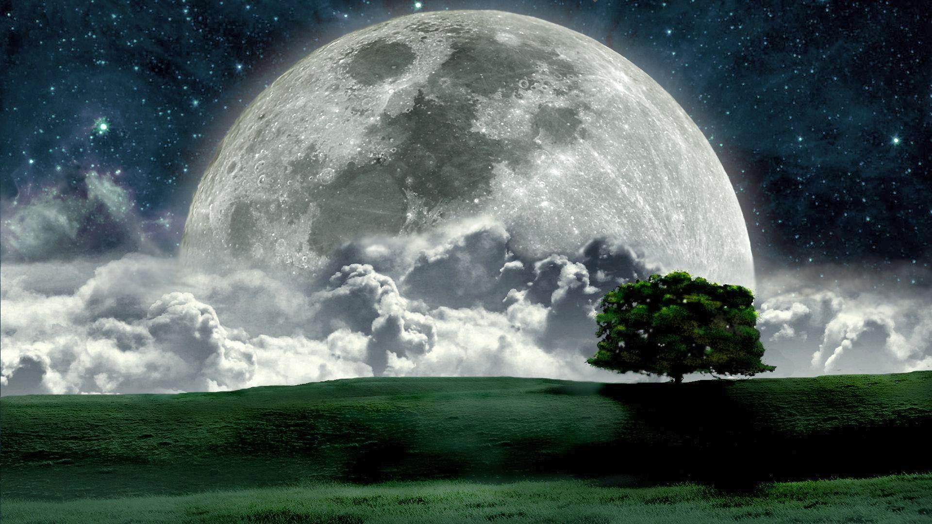 Moonlight Landscape Wallpapers - Top Free Moonlight Landscape ...