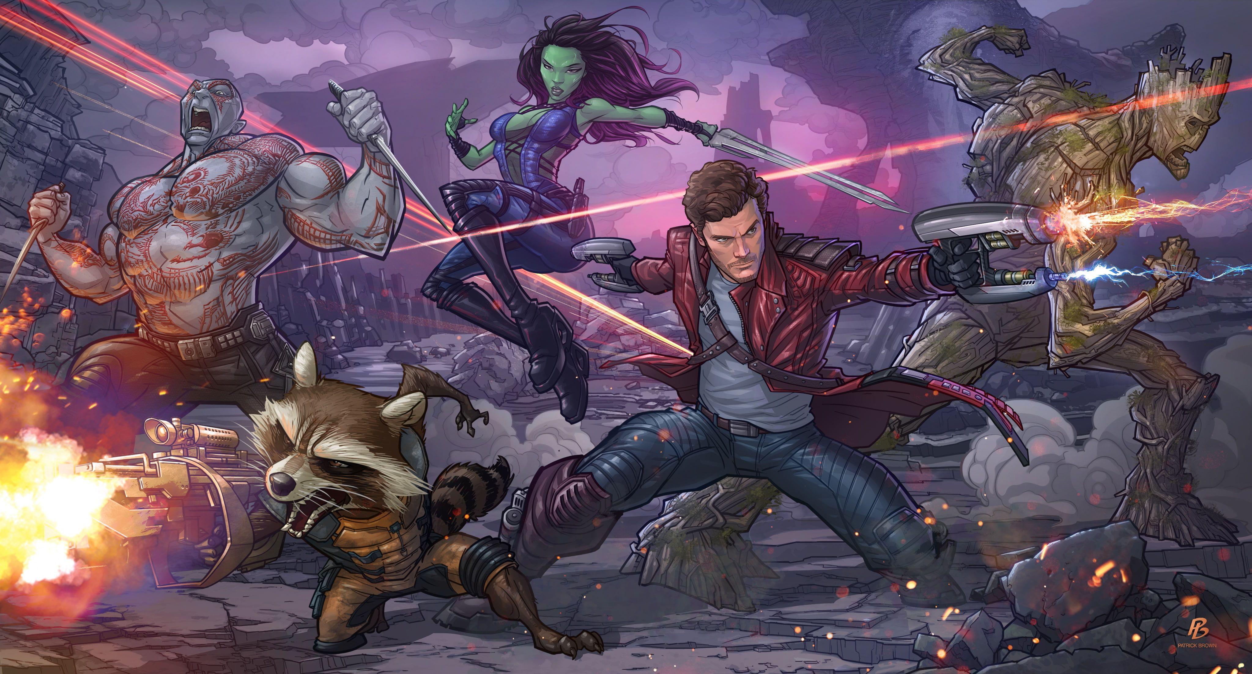 Guardians of the Galaxy Cartoon Wallpapers - Top Free Guardians of the ...