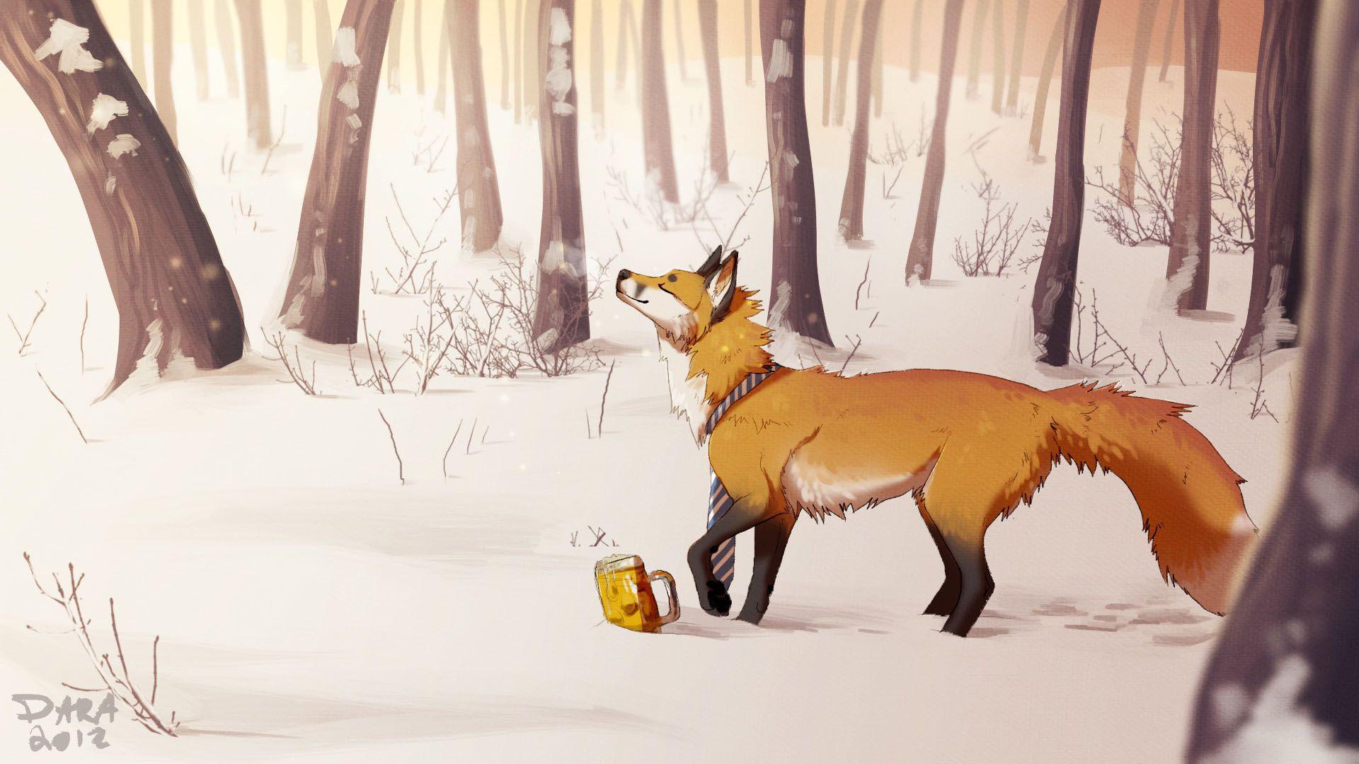 Chibi Fox Wallpaper