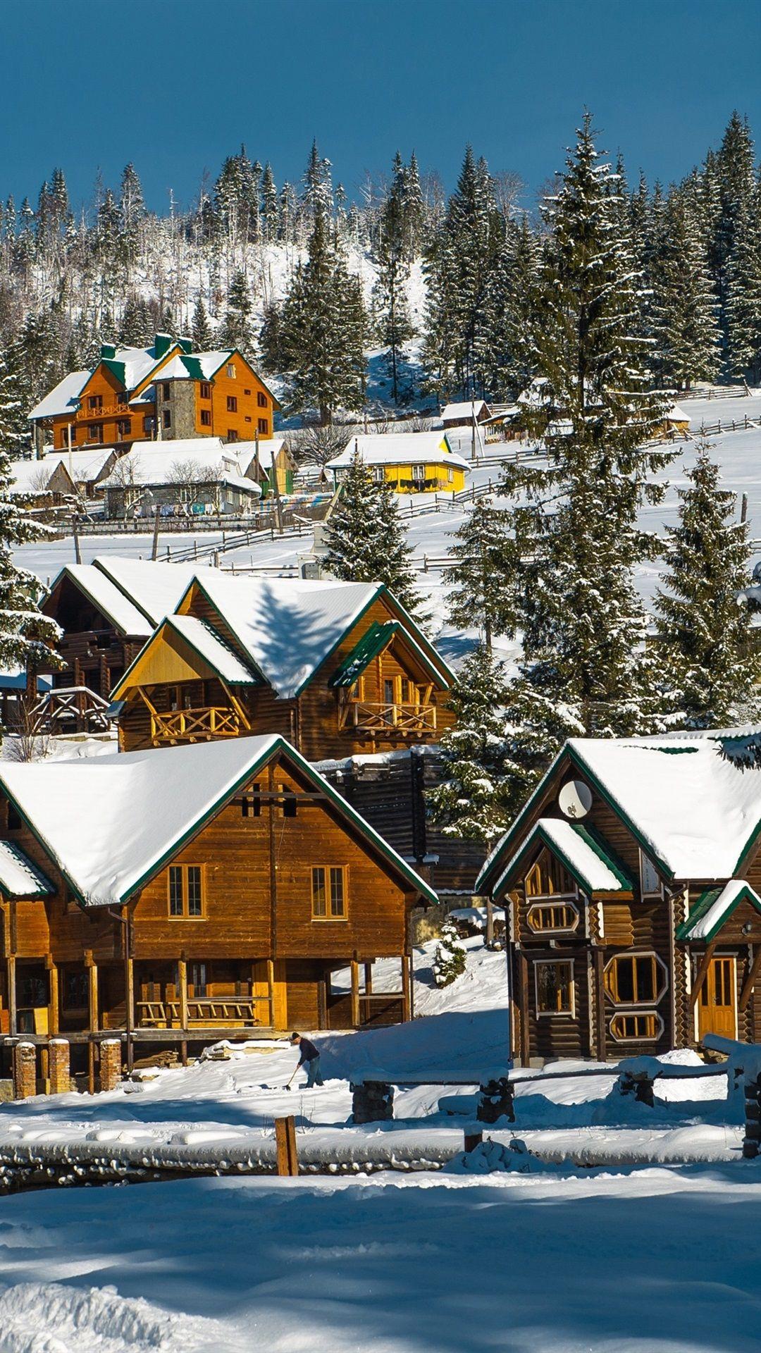 Snowy Village Wallpapers - Top Free Snowy Village Backgrounds ...