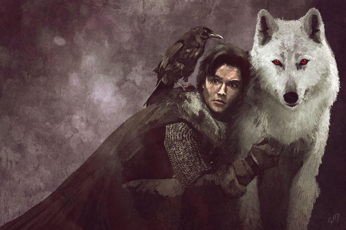 Jon Snow and Ghost Wallpapers - Top Free Jon Snow and Ghost Backgrounds ...