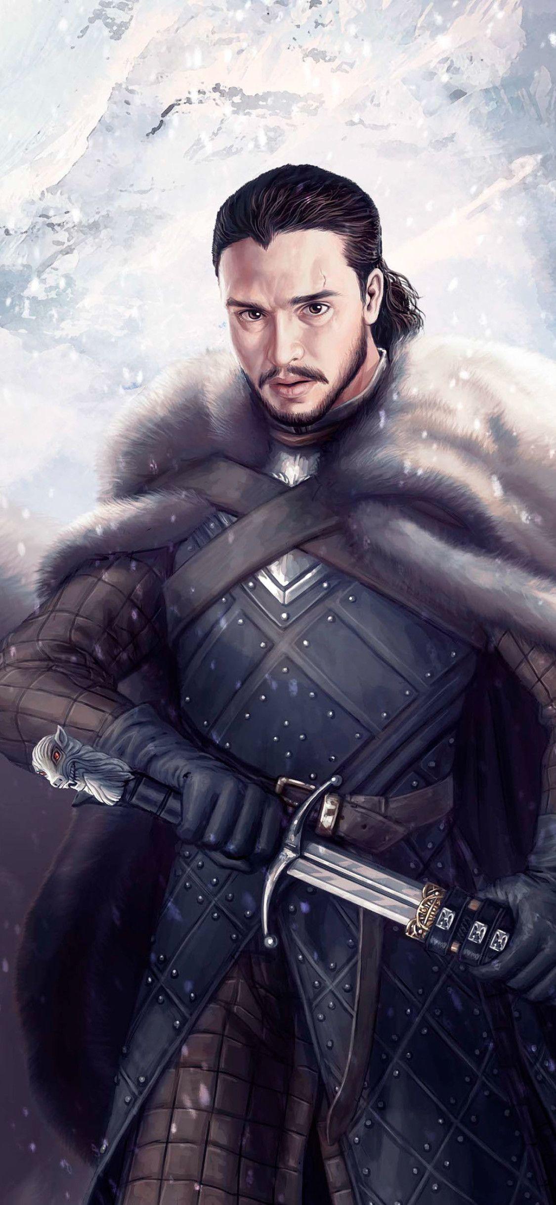 Jon Snow and Ghost Wallpapers - Top Free Jon Snow and Ghost Backgrounds ...
