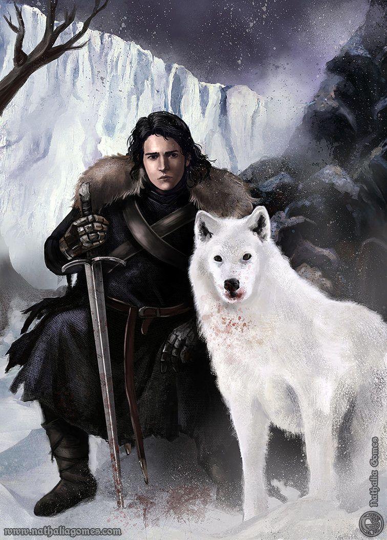 Jon Snow and Ghost Wallpapers - Top Free Jon Snow and Ghost Backgrounds ...