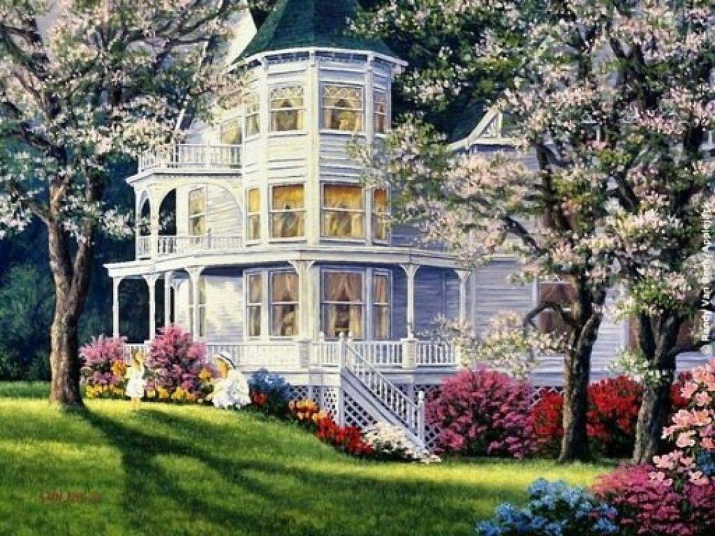 Storybook Cottage Garden Desktop Wallpapers - Top Free Storybook ...
