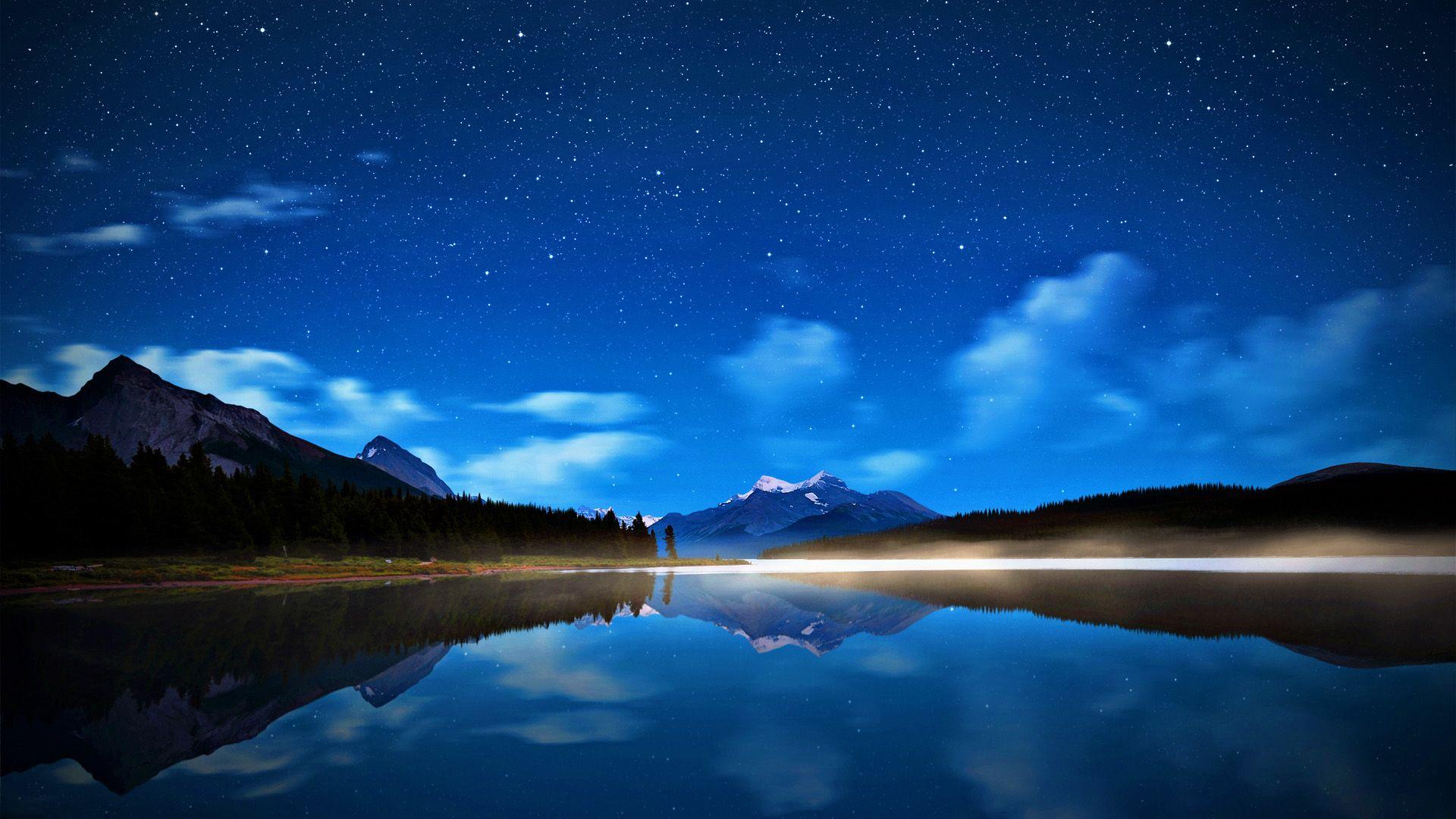 Lake Night Wallpapers - Top Free Lake Night Backgrounds - WallpaperAccess