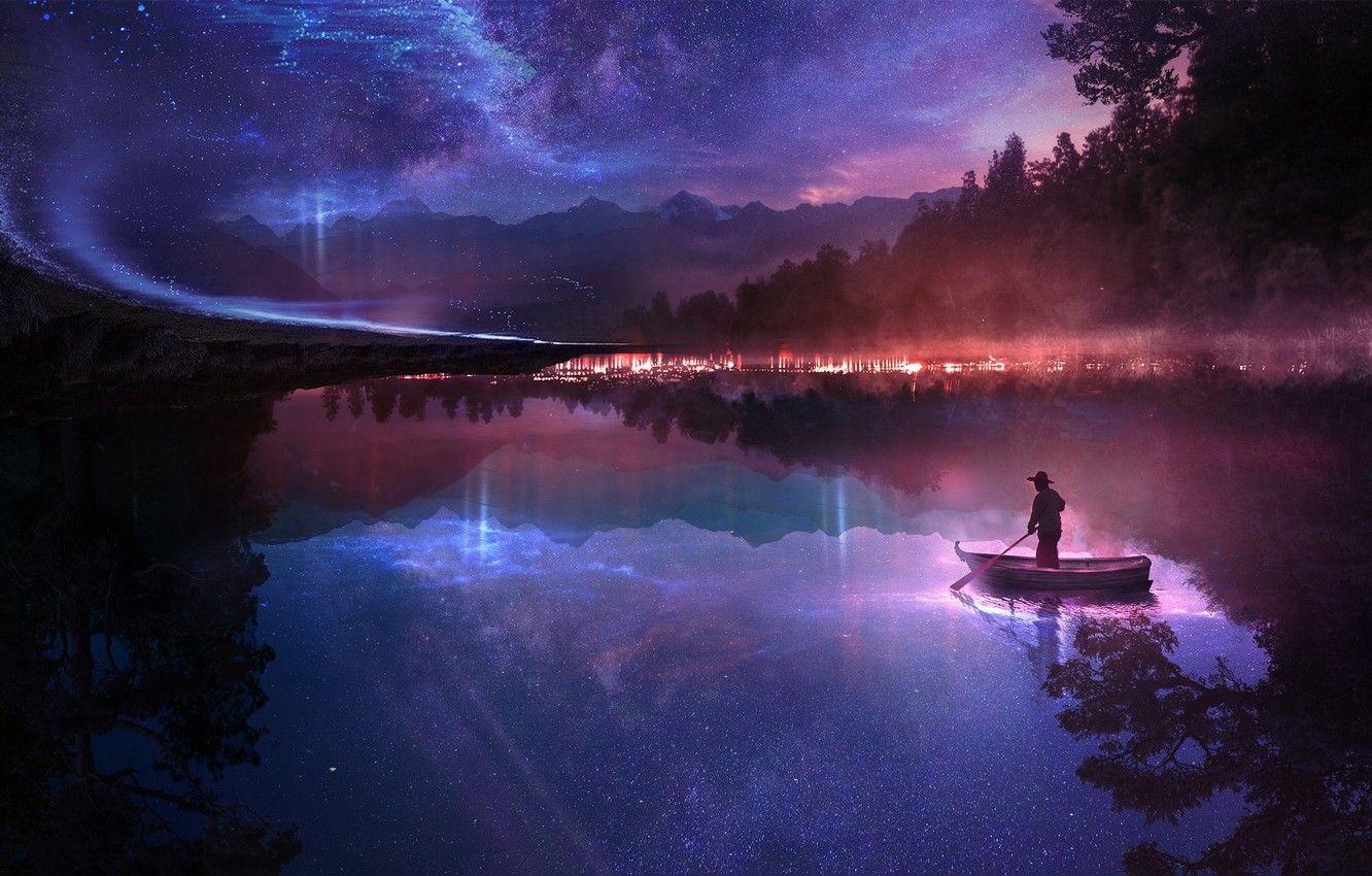 Lake Night Wallpapers - Top Free Lake Night Backgrounds - WallpaperAccess