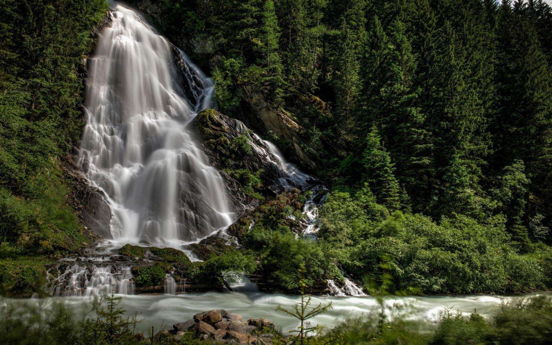 Summer Mountain Waterfall Wallpapers - Top Free Summer Mountain ...