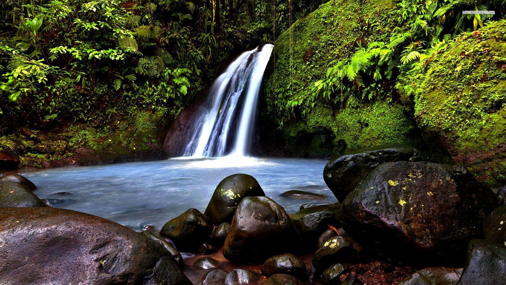 Summer Mountain Waterfall Wallpapers - Top Free Summer Mountain ...