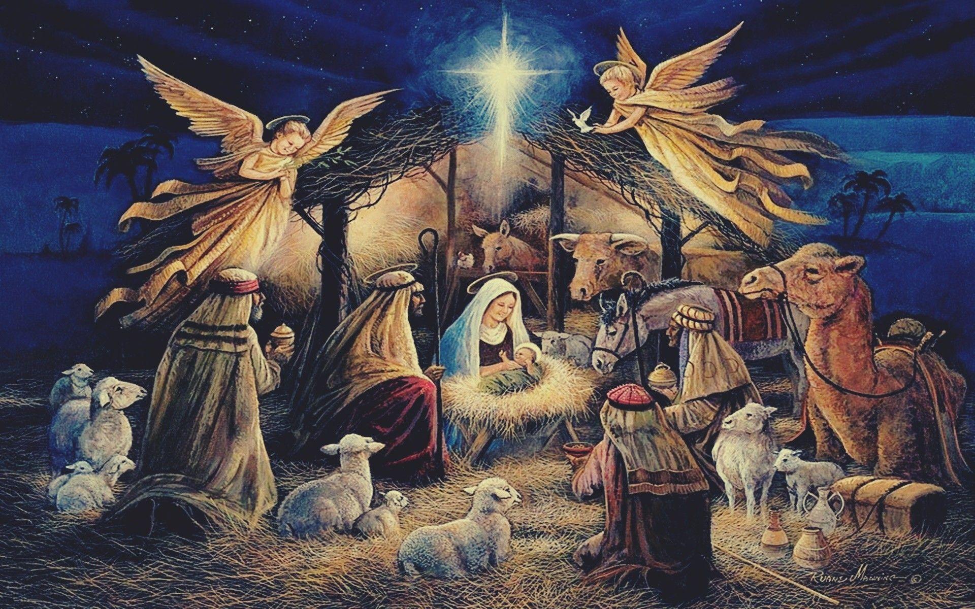 Christmas Nativity Scene Wallpapers - Top Free Christmas Nativity Scene ...