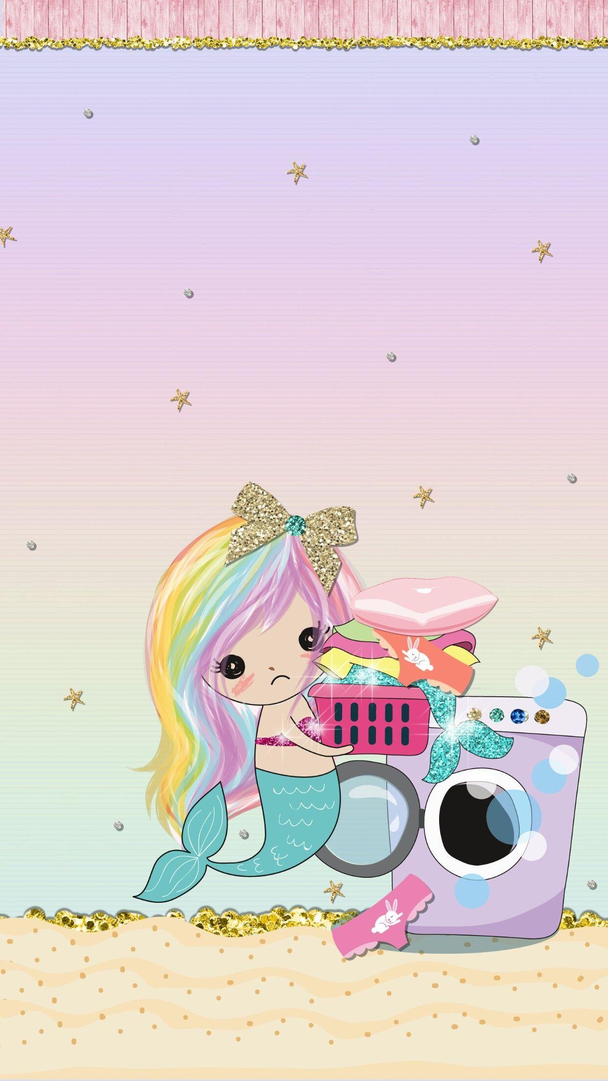 Cute Pink Mermaid Wallpapers - Top Free Cute Pink Mermaid Backgrounds ...