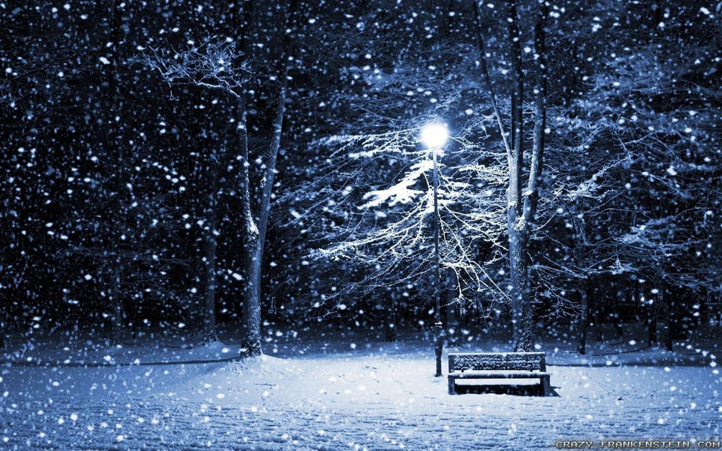 Snowy Night Wallpapers - Top Free Snowy Night Backgrounds - WallpaperAccess