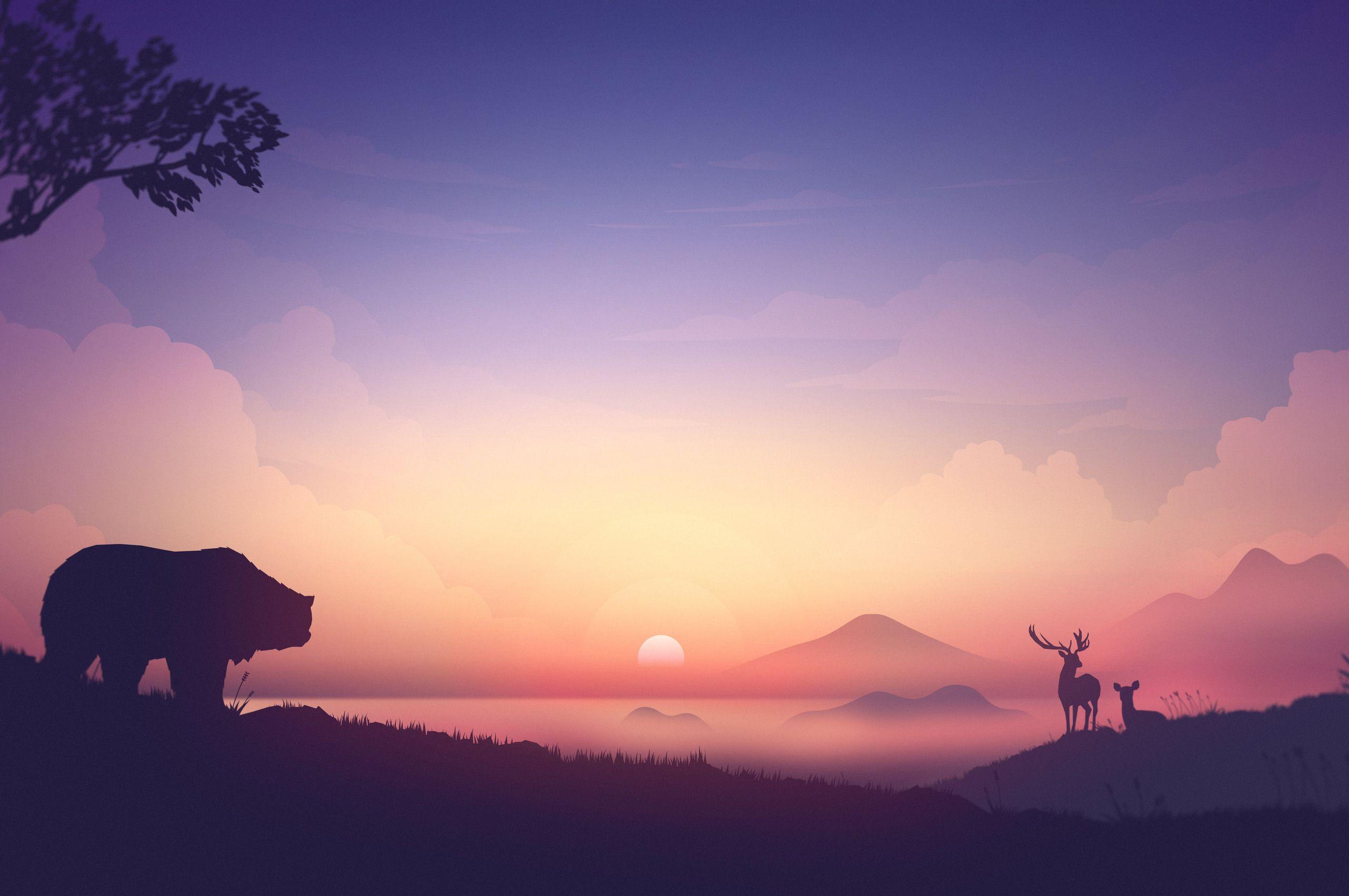 Minimalist Bear Wallpapers - Top Free Minimalist Bear Backgrounds ...