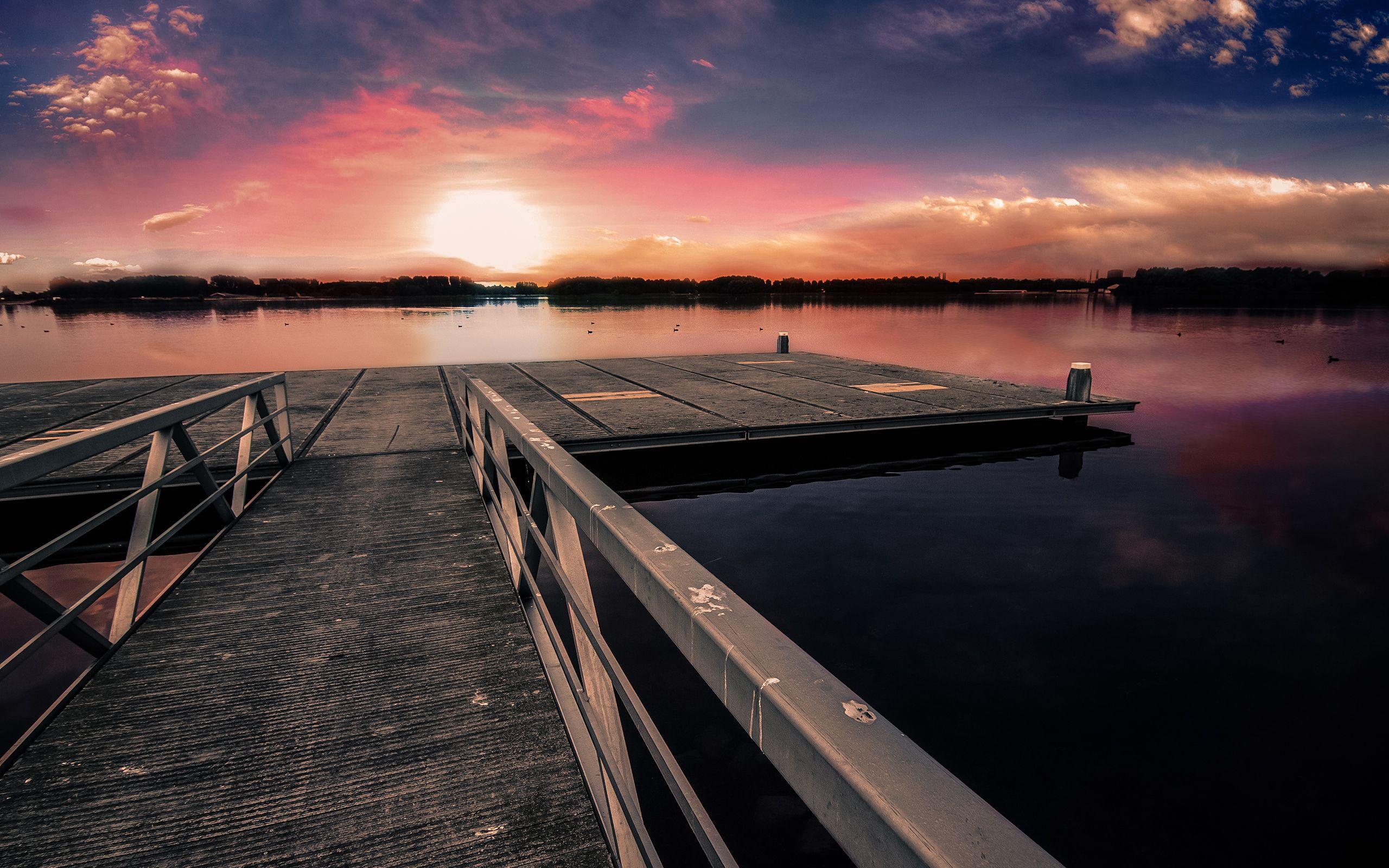 Lake Dock Sunset Wallpapers - Top Free Lake Dock Sunset Backgrounds ...