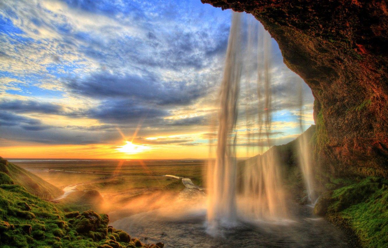 Sunrise Waterfall Wallpapers - Top Free Sunrise Waterfall Backgrounds ...