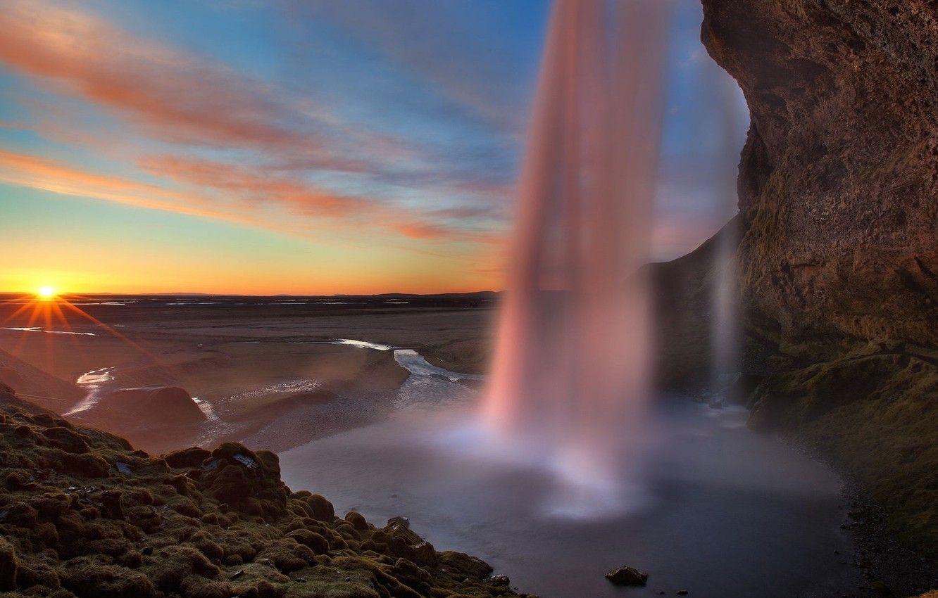 Sunrise Waterfall Wallpapers - Top Free Sunrise Waterfall Backgrounds ...