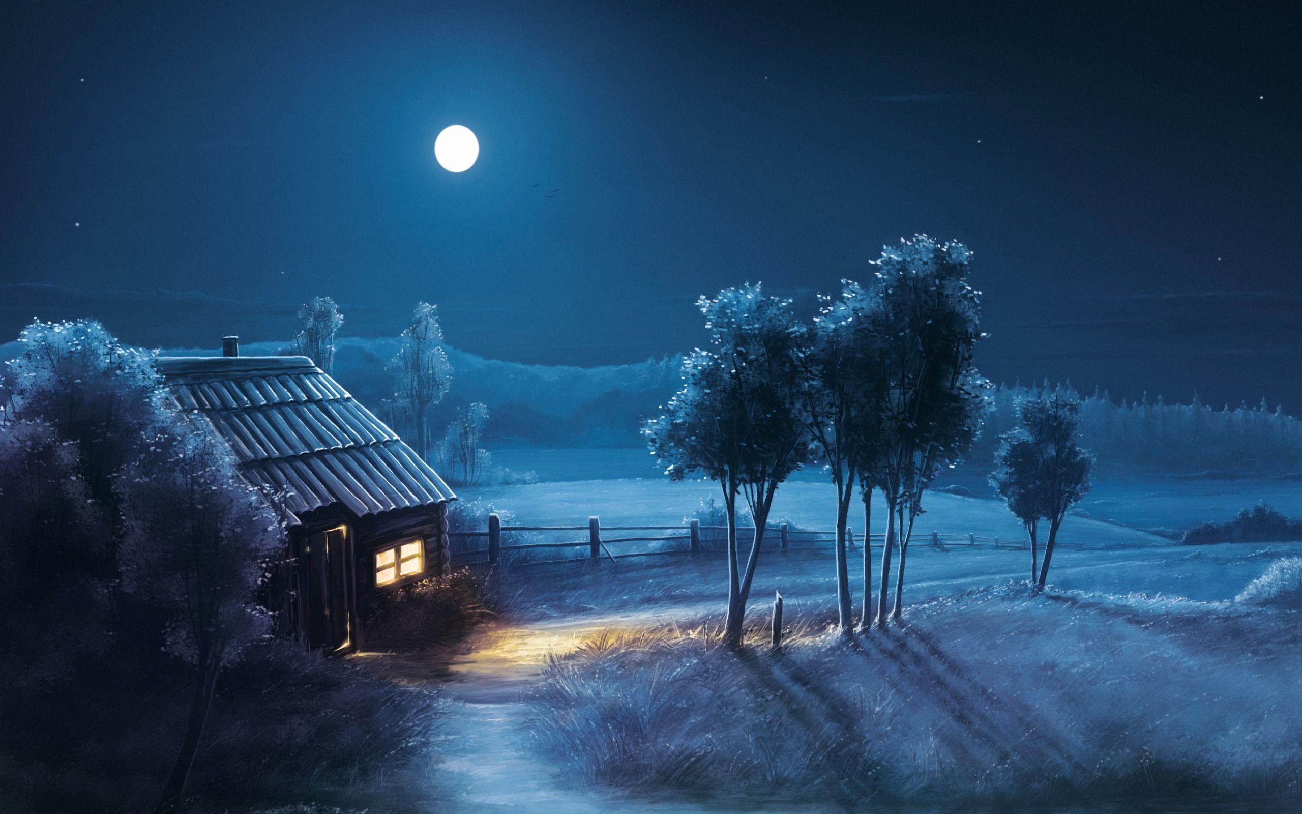 Night Moon Wallpapers - Top Free Night Moon Backgrounds - WallpaperAccess